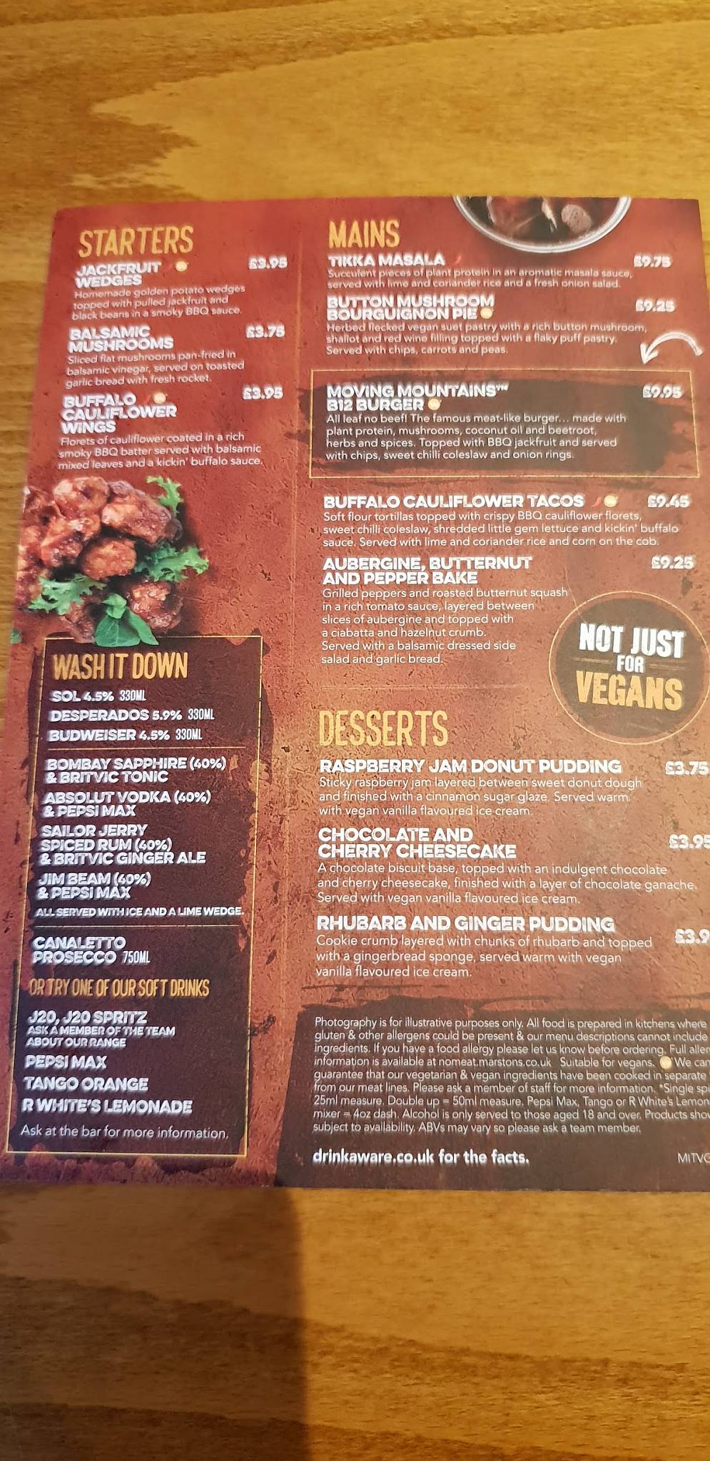 Menu at Sessile Oak pub & bar, Llanelli