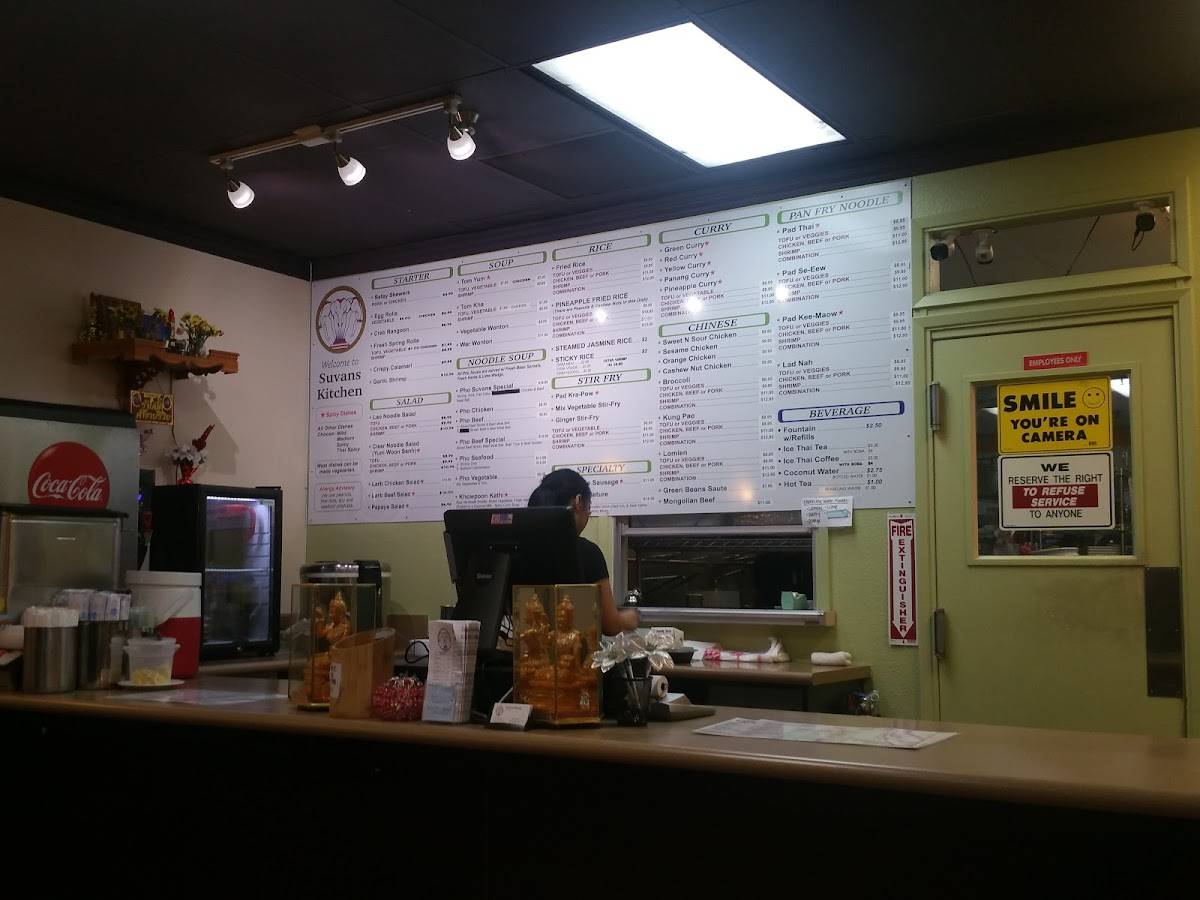 Menu at Suvans Kitchen restaurant, Lompoc