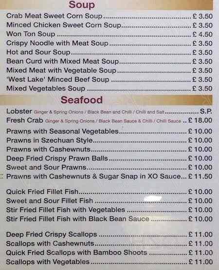 Menu at New Loon Fung Restaurant, London, 1/F-4/F