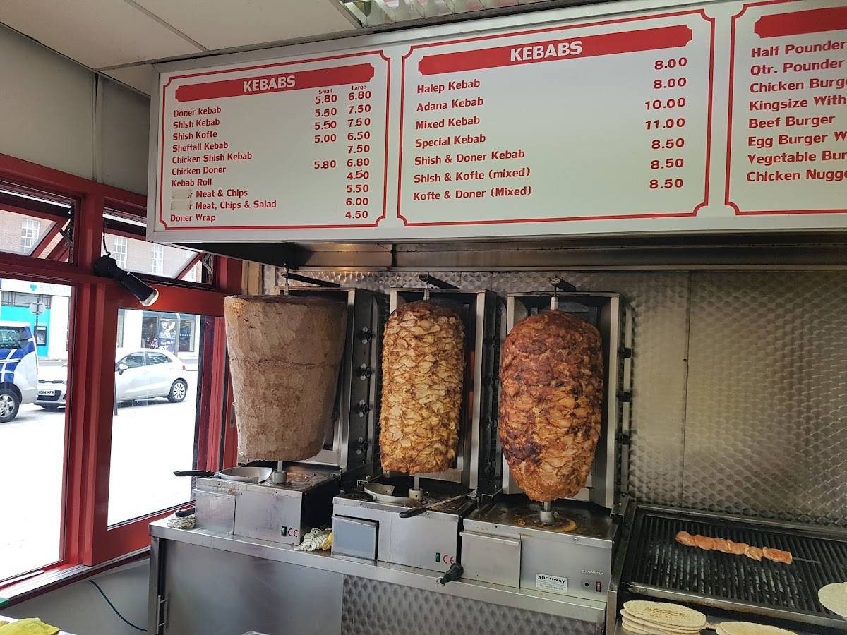 Carta de comida rápida The Best Kebab (old Westham utd stadium) Upton ...