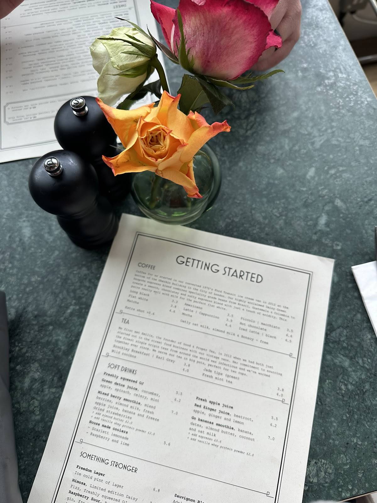 Menu at Timmy Green pub & bar, London