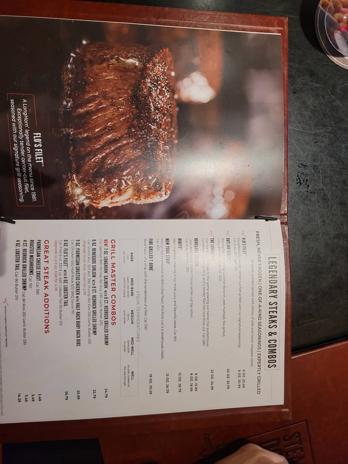 Menu at LongHorn Steakhouse, Anderson, Clemson Blvd