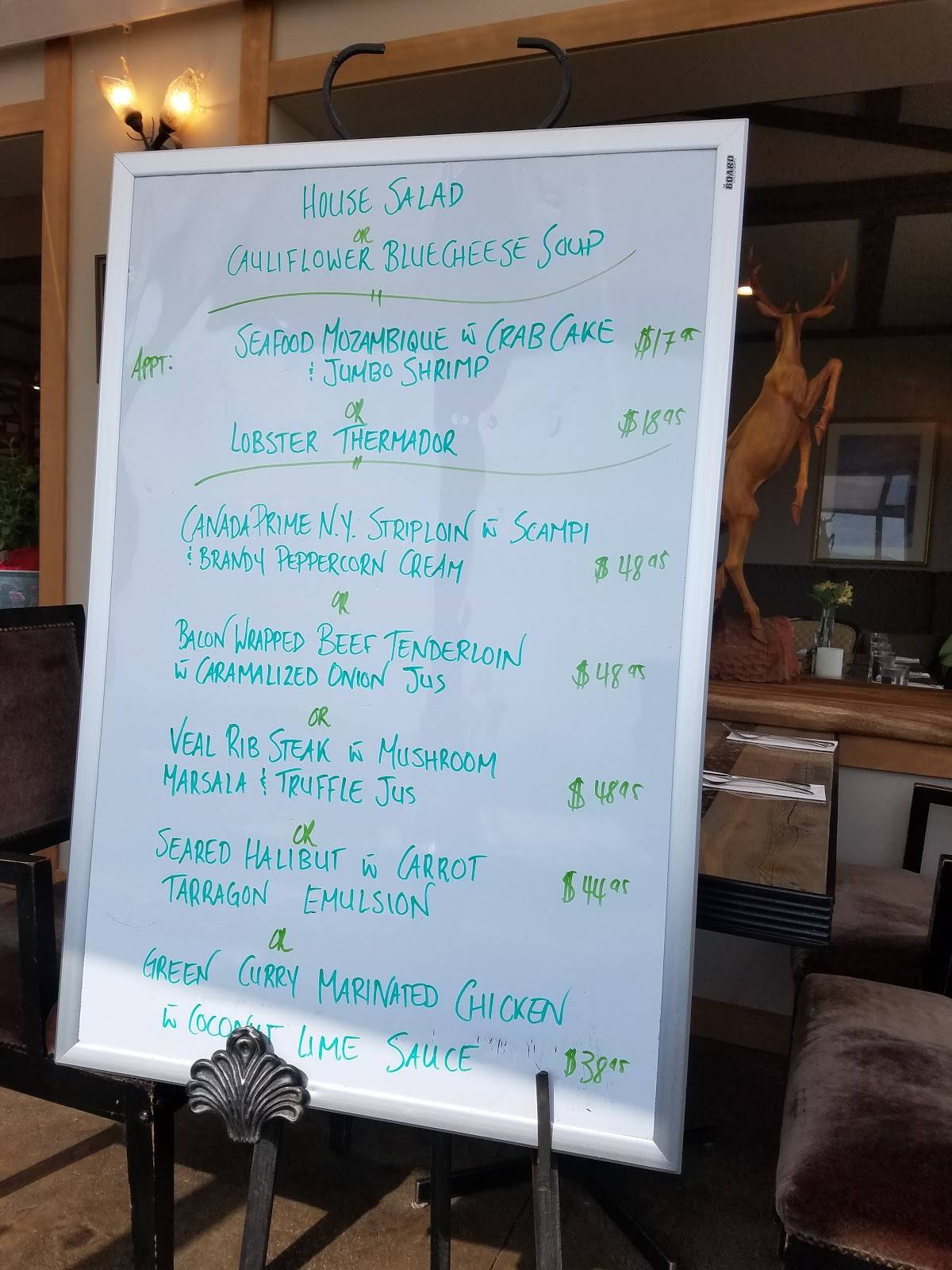 Menu at Longview Steakhouse, Longview, Highway 22 West