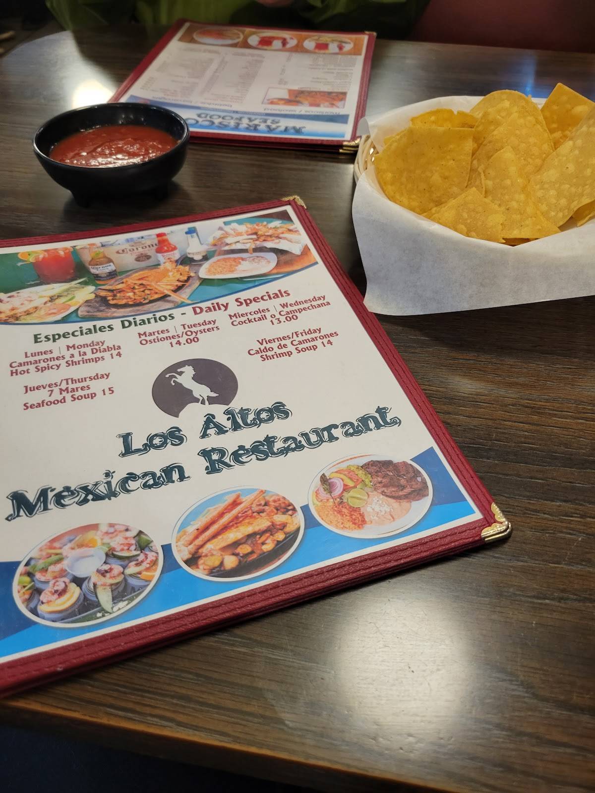 Menu at Los Altos Restaurant, Salinas, 107 Kern St