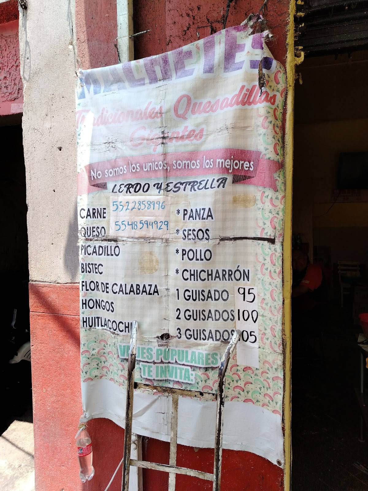 Carta del restaurante Los Machetes del la Guerrero, Ecatepec