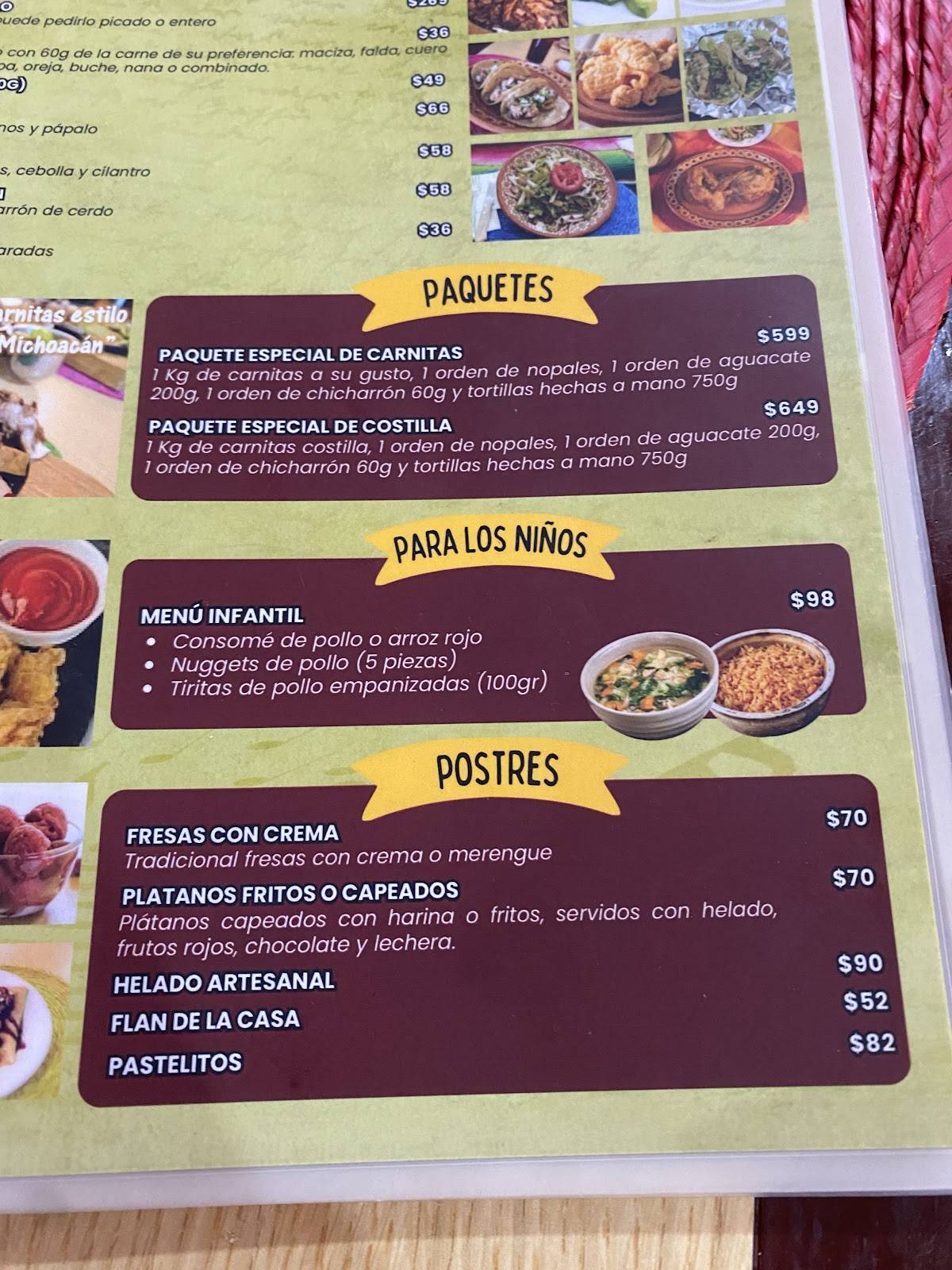 Carta del restaurante Los Tres Compadres, Nezahualcóyotl, Aerolito 6408
