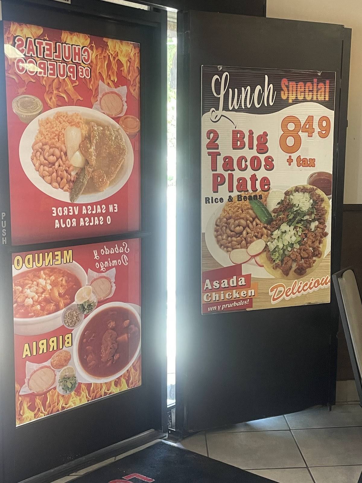 Menu at Los Tres Pollos #2 restaurant, Gardena, S Broadway