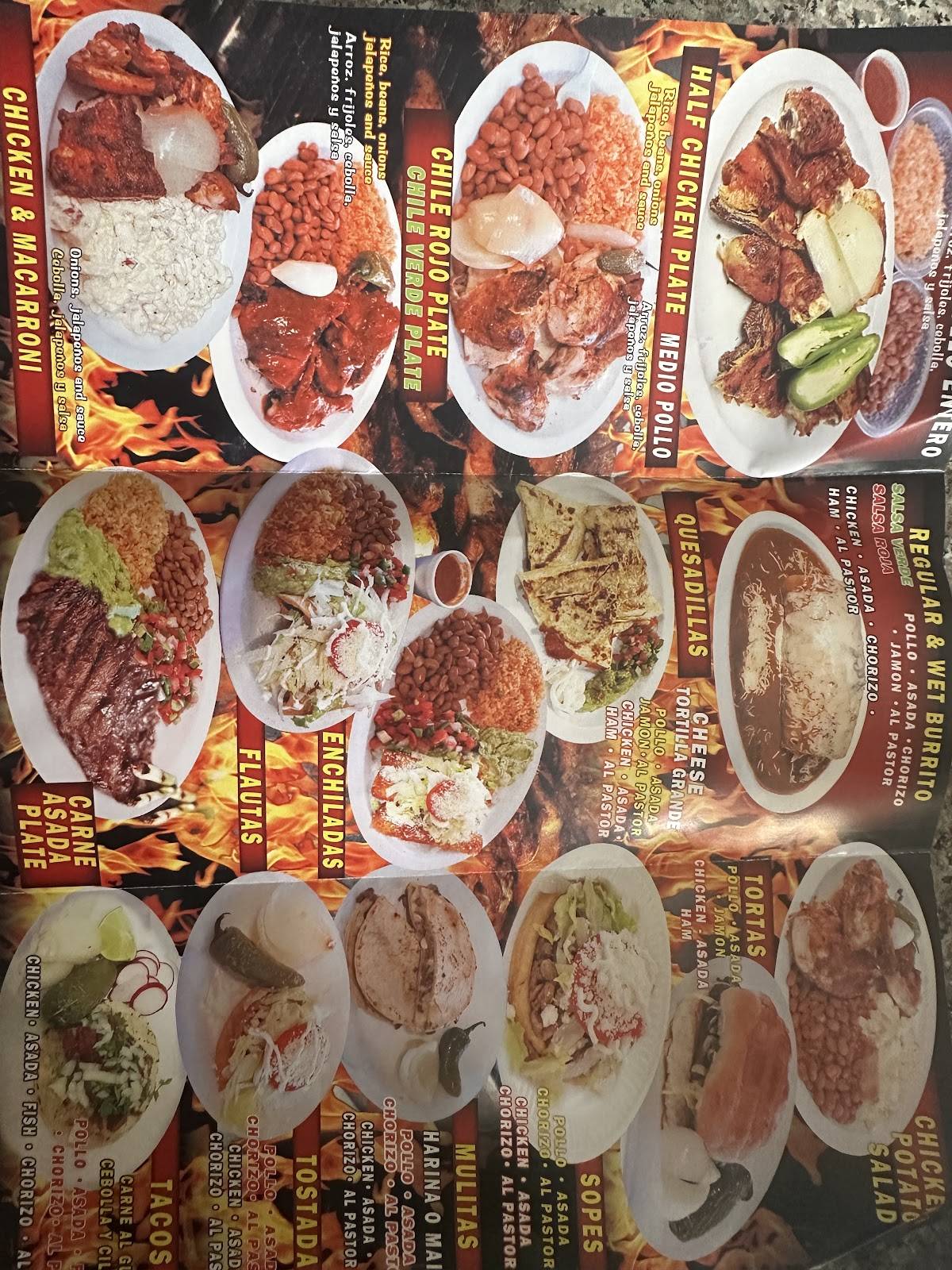 Menu at Los Tres Pollos #2 restaurant, Gardena, S Broadway