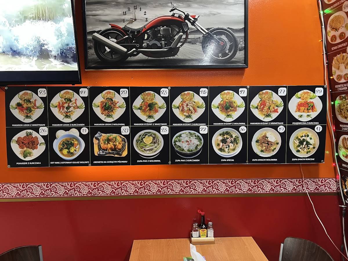 Menu at Orientalny Bar Hanoi, Lowicz