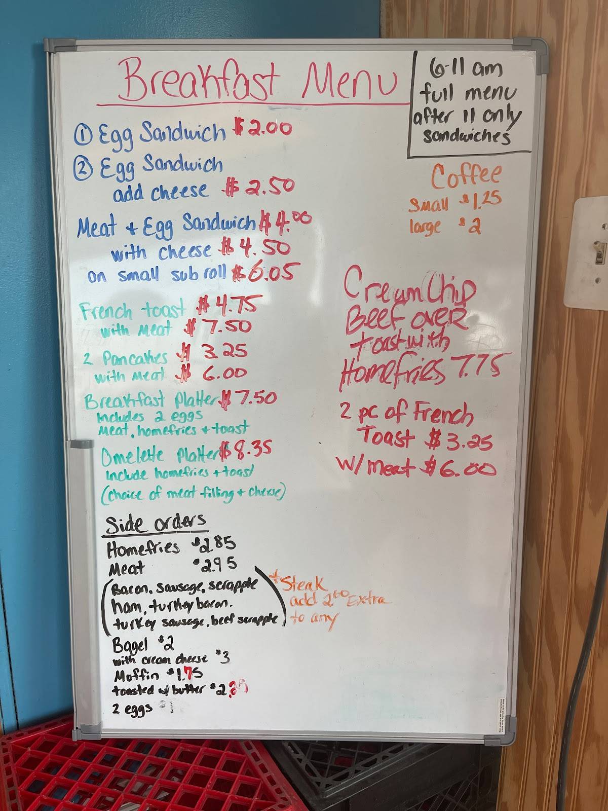 Menu at Lucy's Pizzeria & Bakery, Wilmington