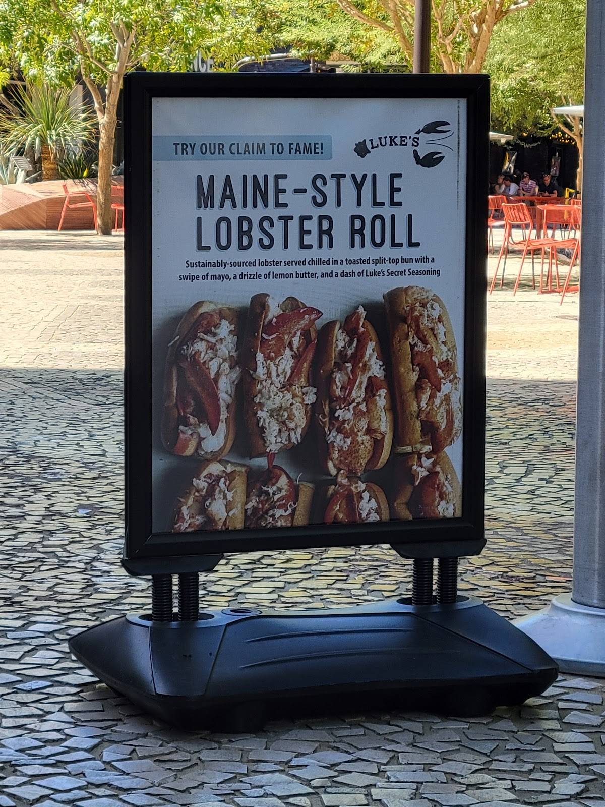 Menu at Luke's Lobster restaurant, Las Vegas