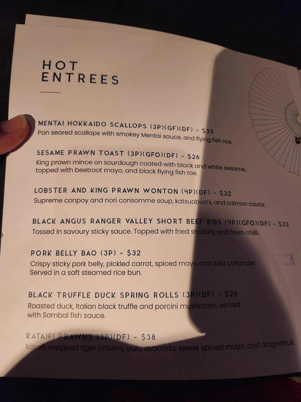 Menu at Luna Lu restaurant, The Rocks, Campbells Cove