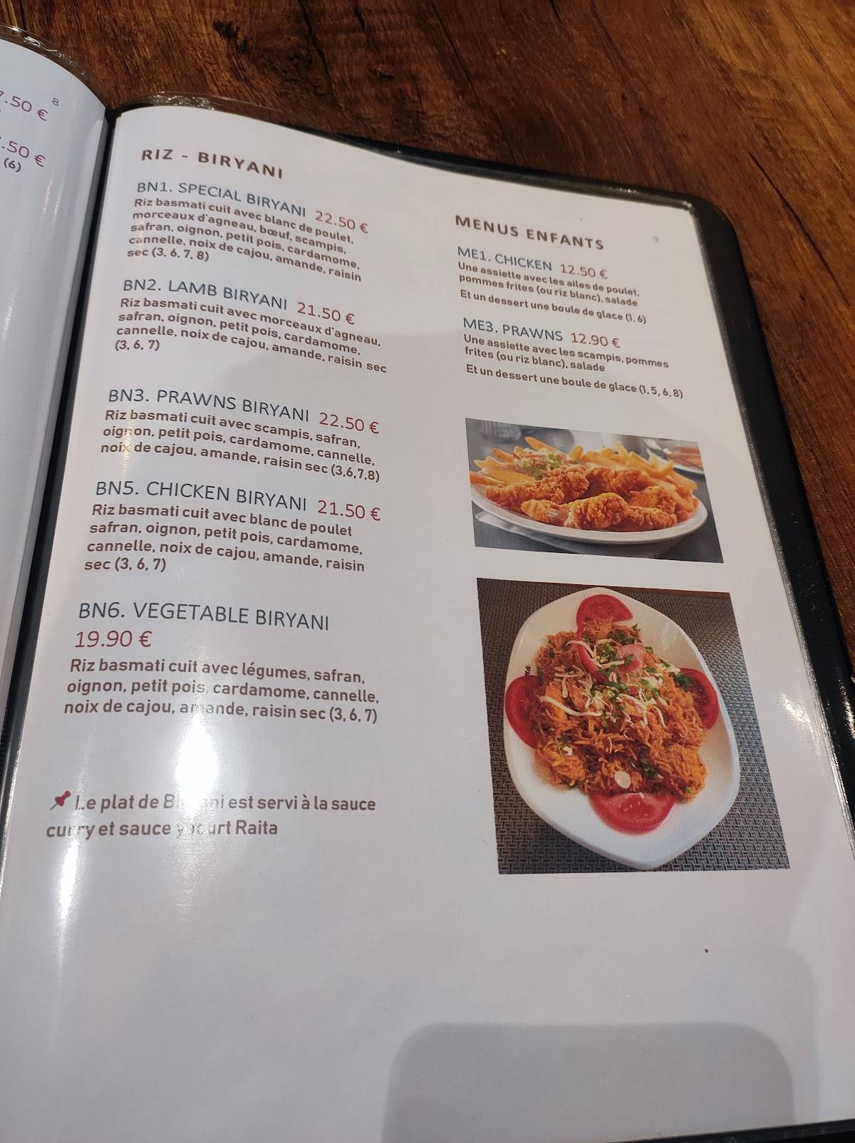 Speisekarte von Surya restaurant, Luxemburg