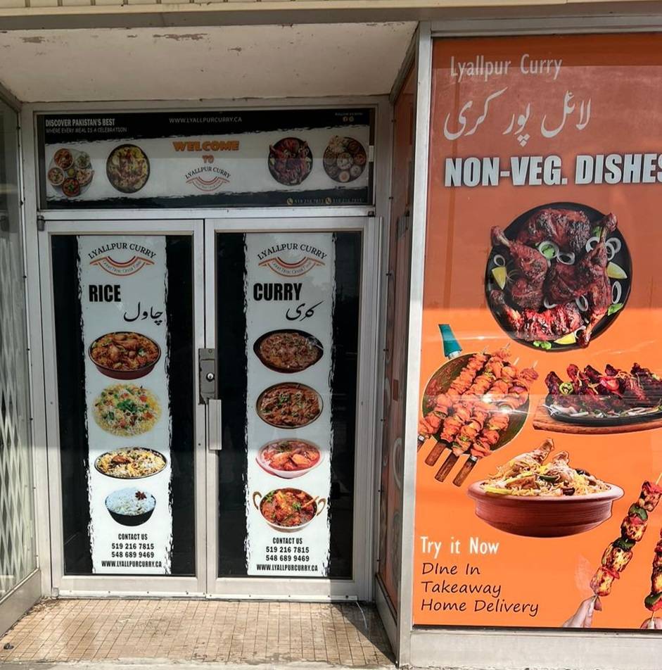 Menu at Lyallpur Curry restaurant, London