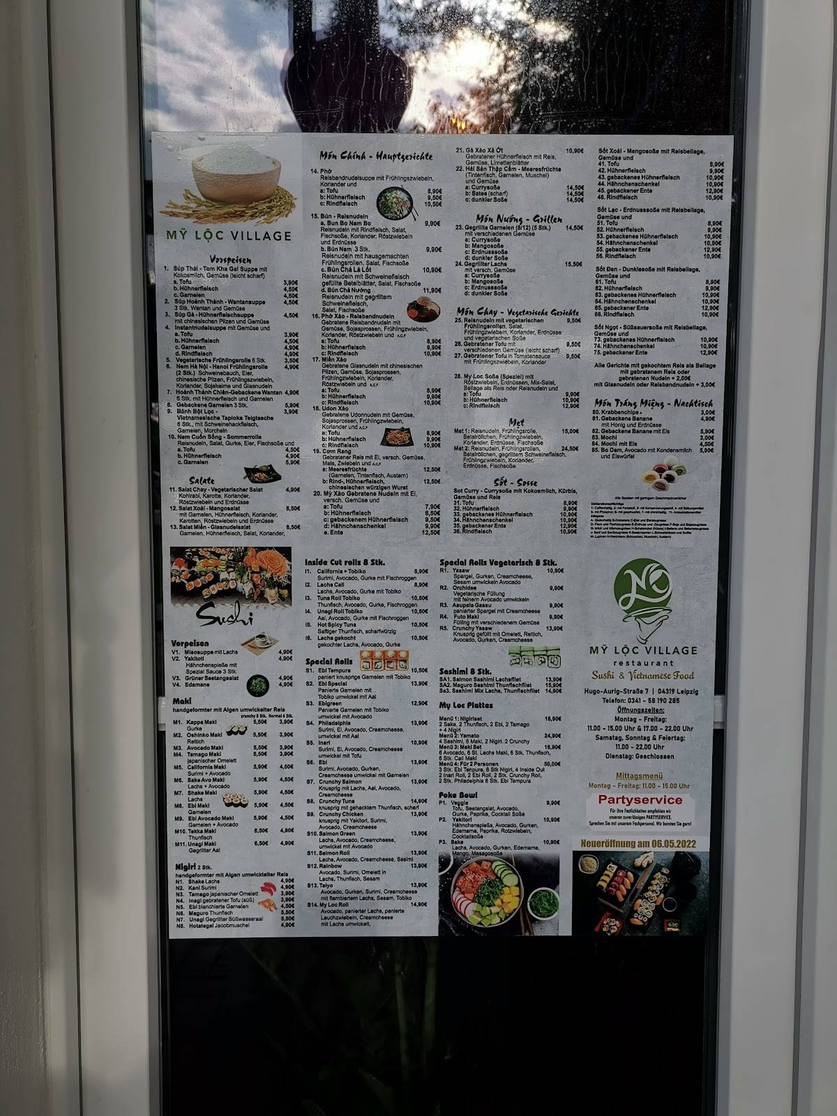 Speisekarte von My Loc Village restaurant, Leipzig