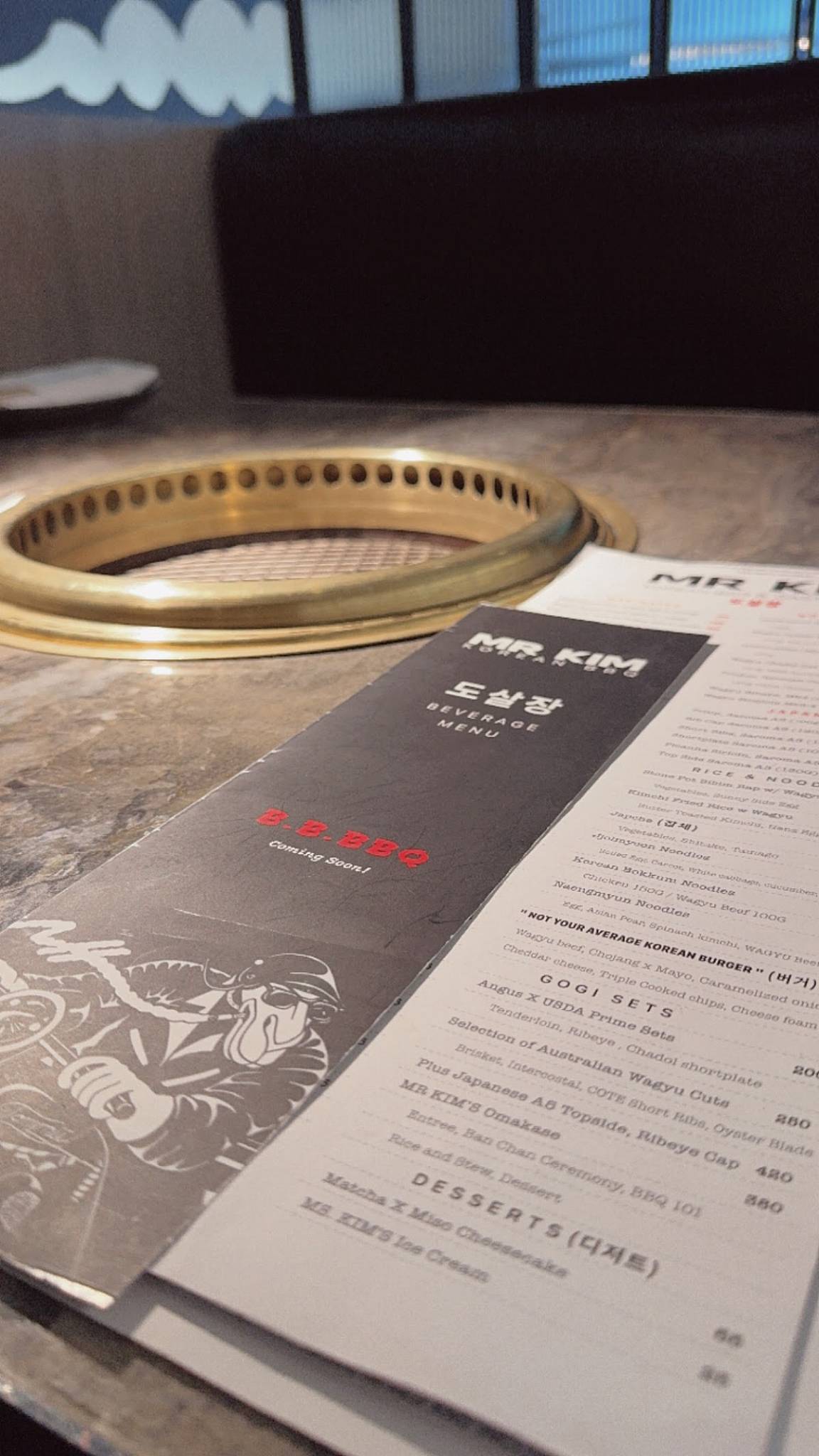 Menu at MR. KIM KOREAN BBQ, Abu Dhabi