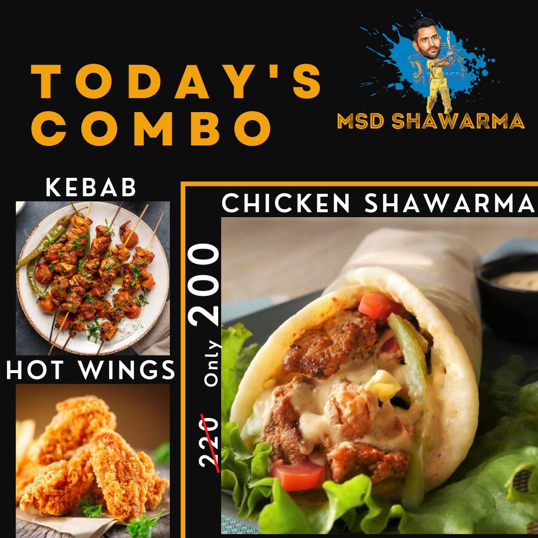 Menu at MSD SHAWARMA, Coimbatore, 351
