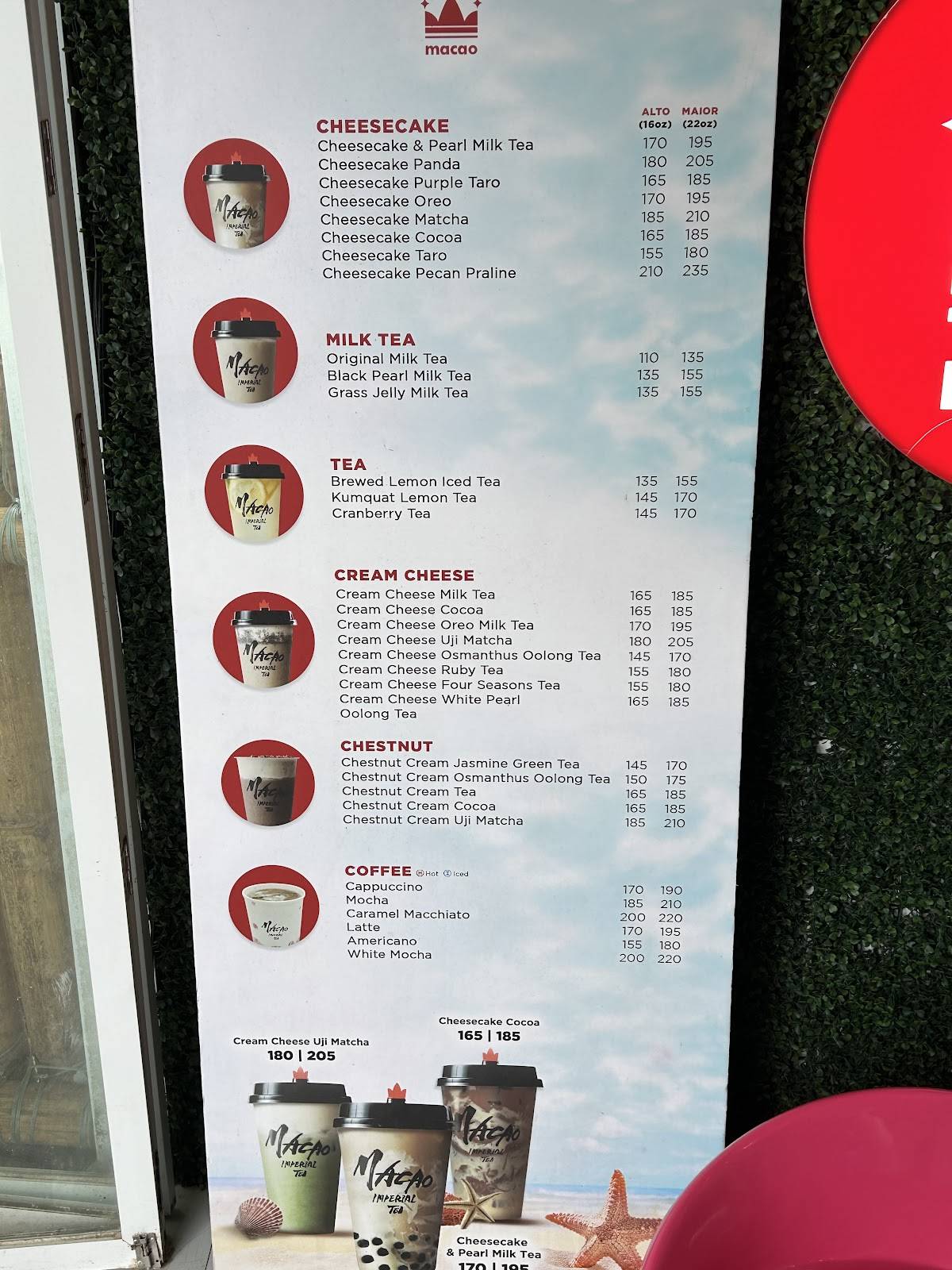 Menu at Macao Imperial Tea, Malay