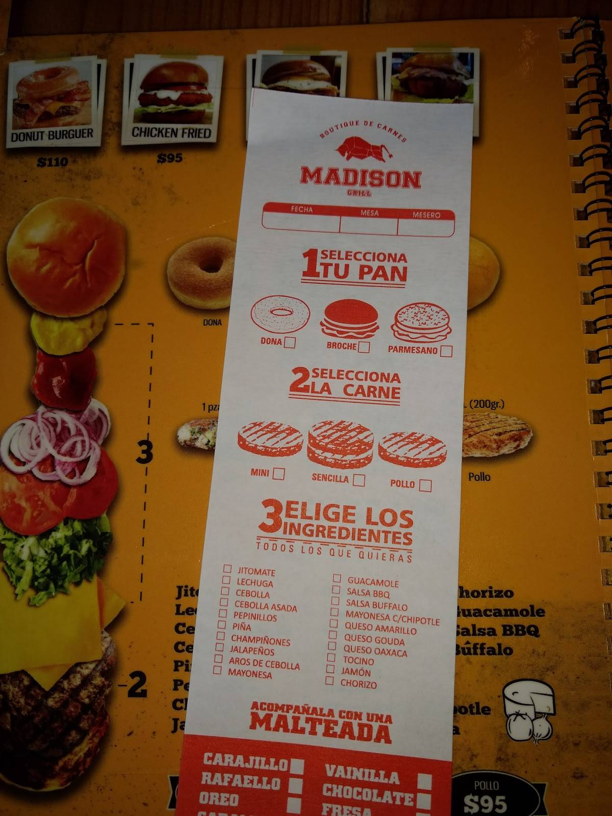 Carta de parrilla Madison Grill Orizaba, Orizaba, Ote. 2 1158