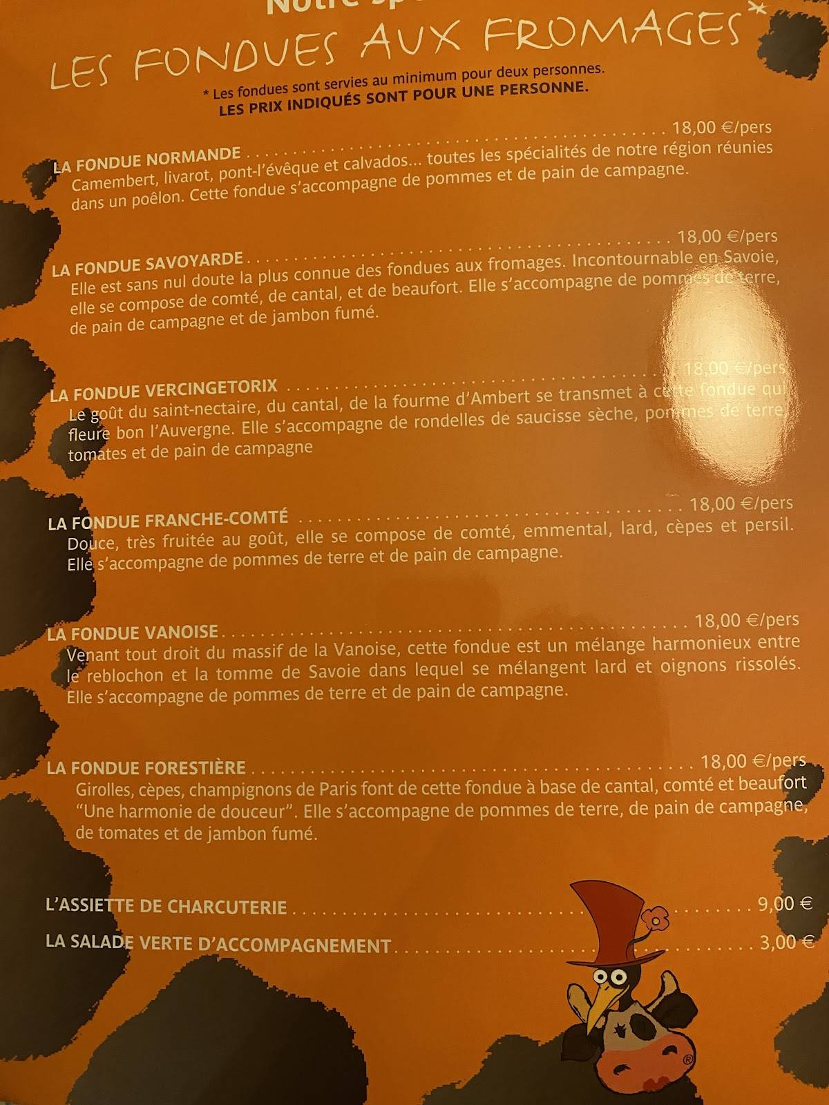 Menu au maitre corbeau restaurant, Cherbourg-en-Cotentin