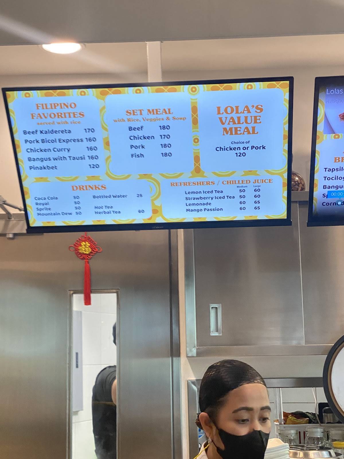 Menu at Lola's Kitchen restaurant, Makati, 2/F Zuellig building