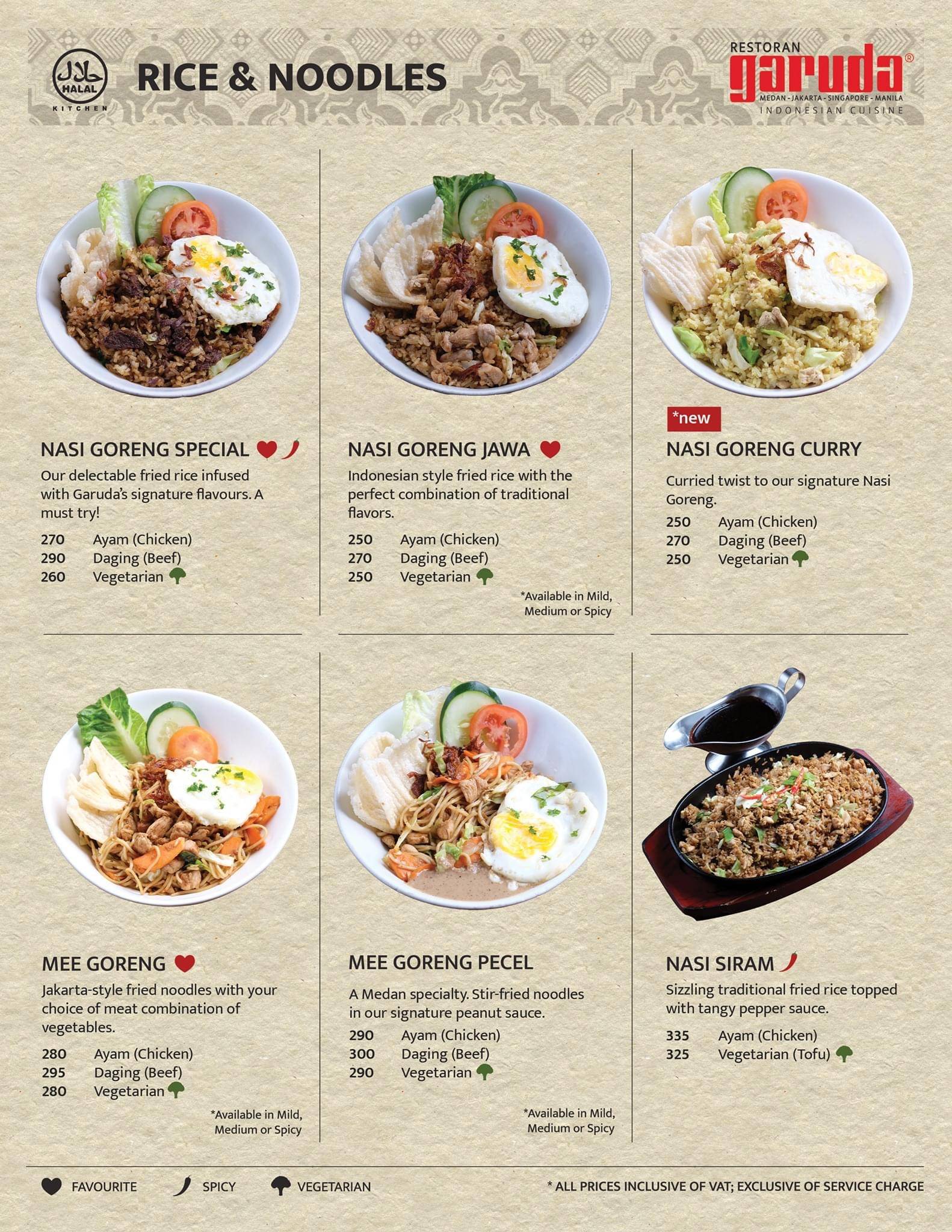 Carta del restaurante Restoran Garuda, Makati, Ground Floor
