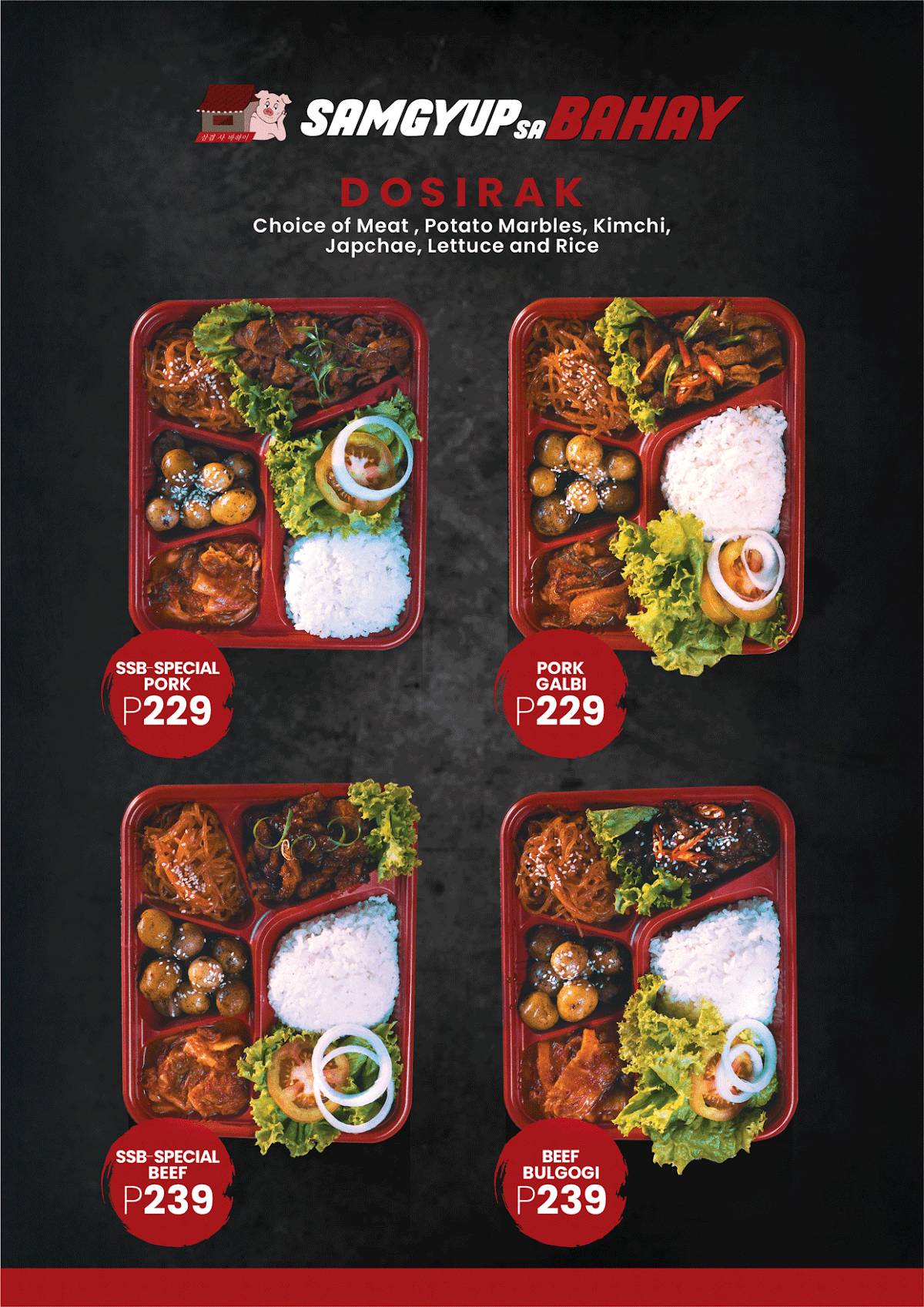 Menu at Samgyup sa Bahay - Malolos restaurant, Malolos