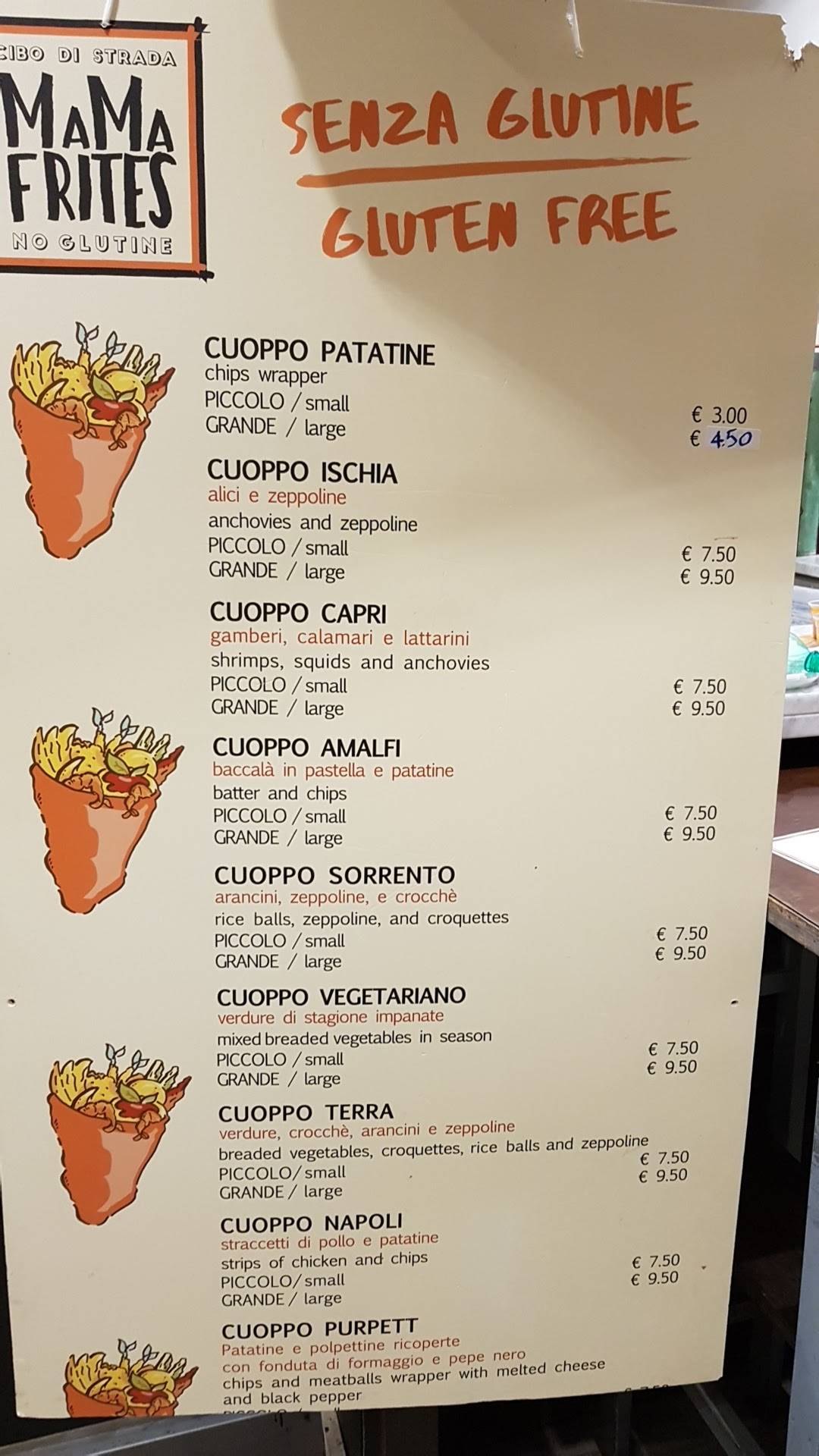 Menu da Mama Eat Roma ristorante, Roma, Via Borgo Pio