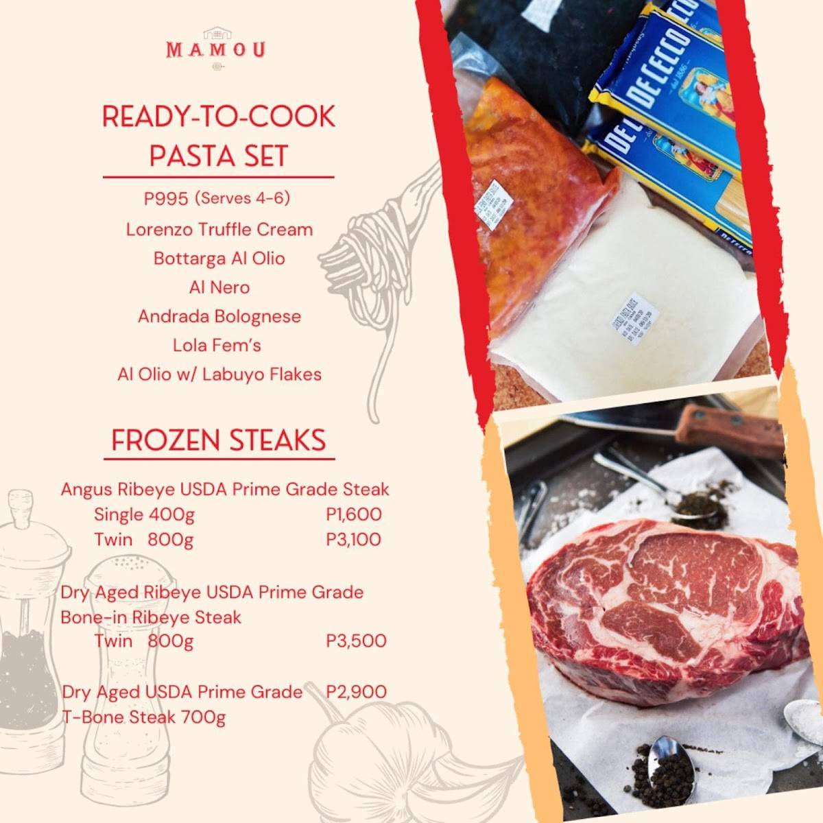 Menu at Mamou - A Home Kitchen steakhouse, Taguig, Mcarthur Avenue ...