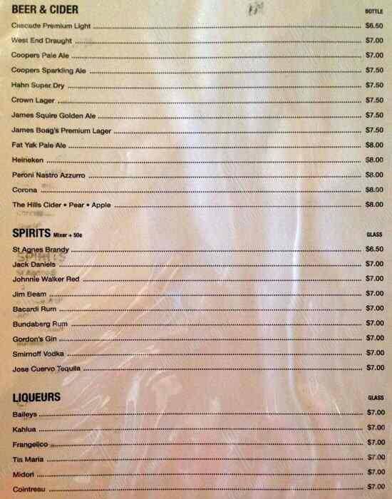 Menu at Mandarin Coin Restaurant, Ridgehaven, North East Road