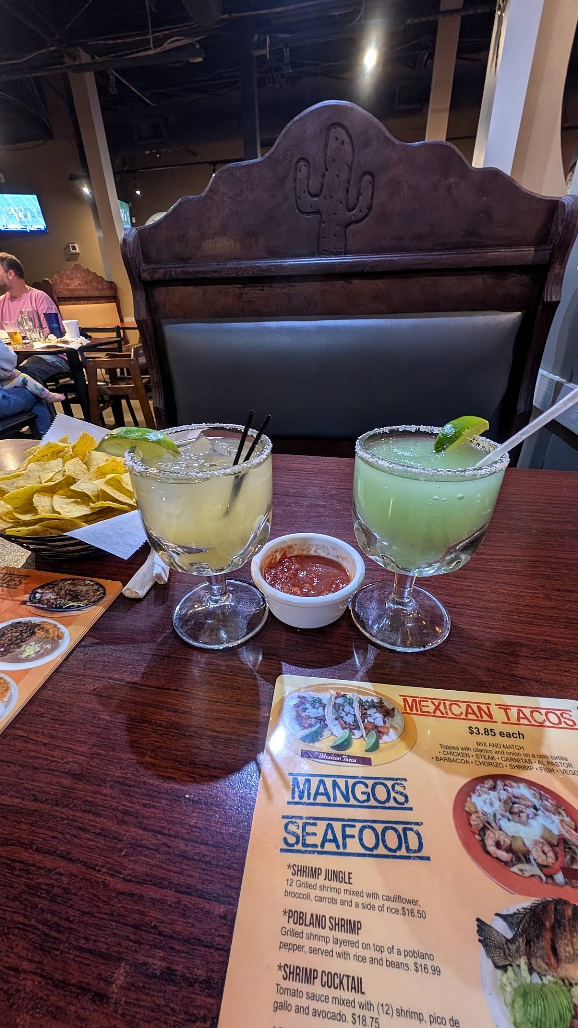 Menu at Mangos Mexican Restaurant, Lebanon