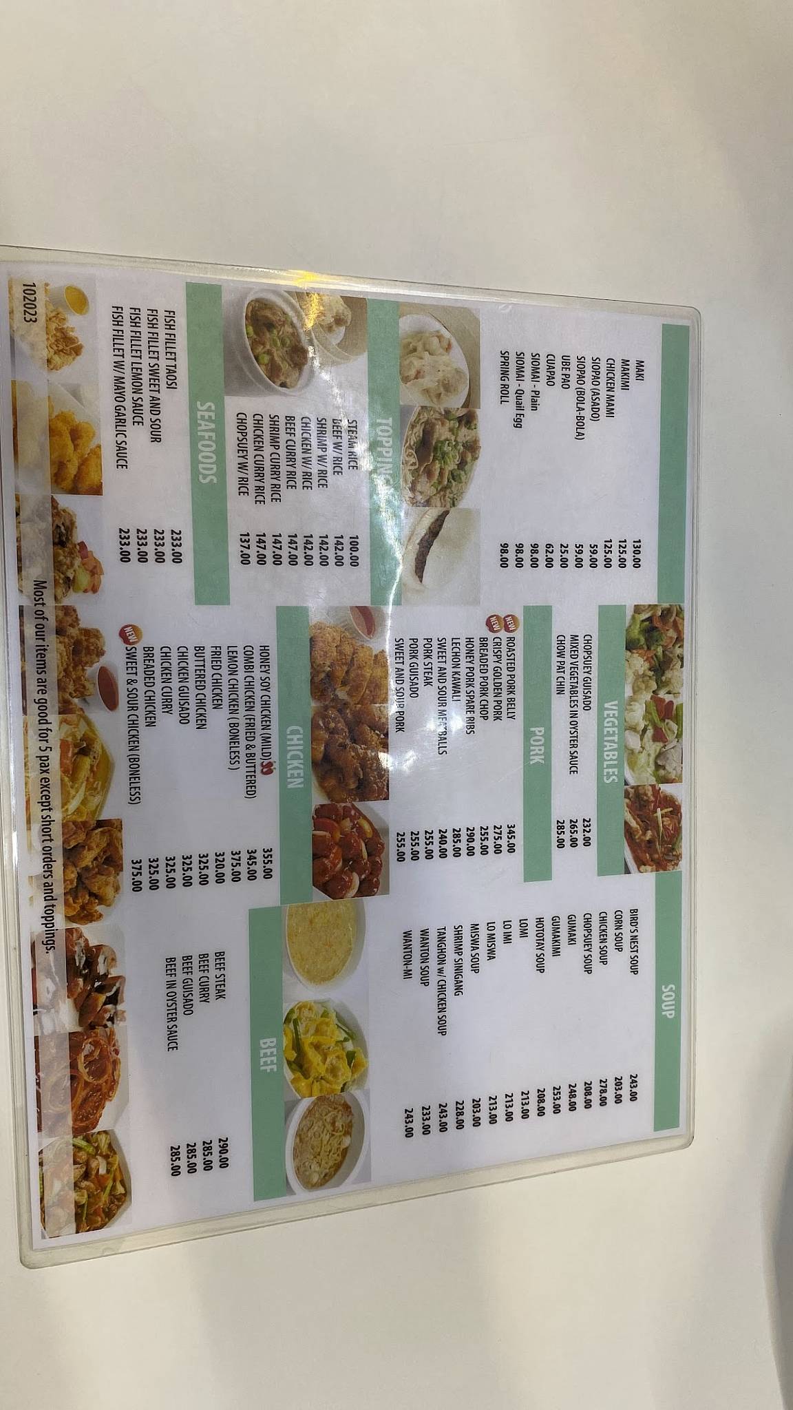 Menu at Manila Foodshoppe - Manalili St. restaurant, Cebu City, Manalili St