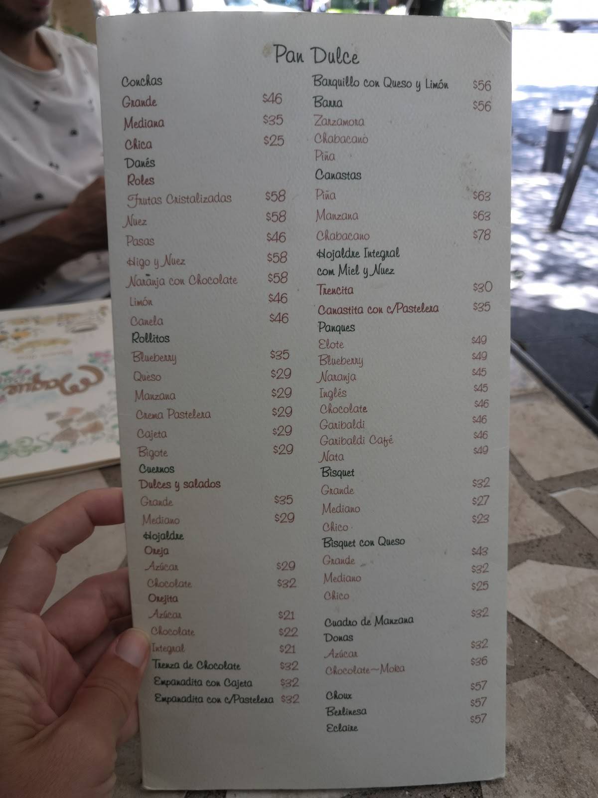 Carta de MAQUE café, Ciudad de México, Calle Ozuluama 4