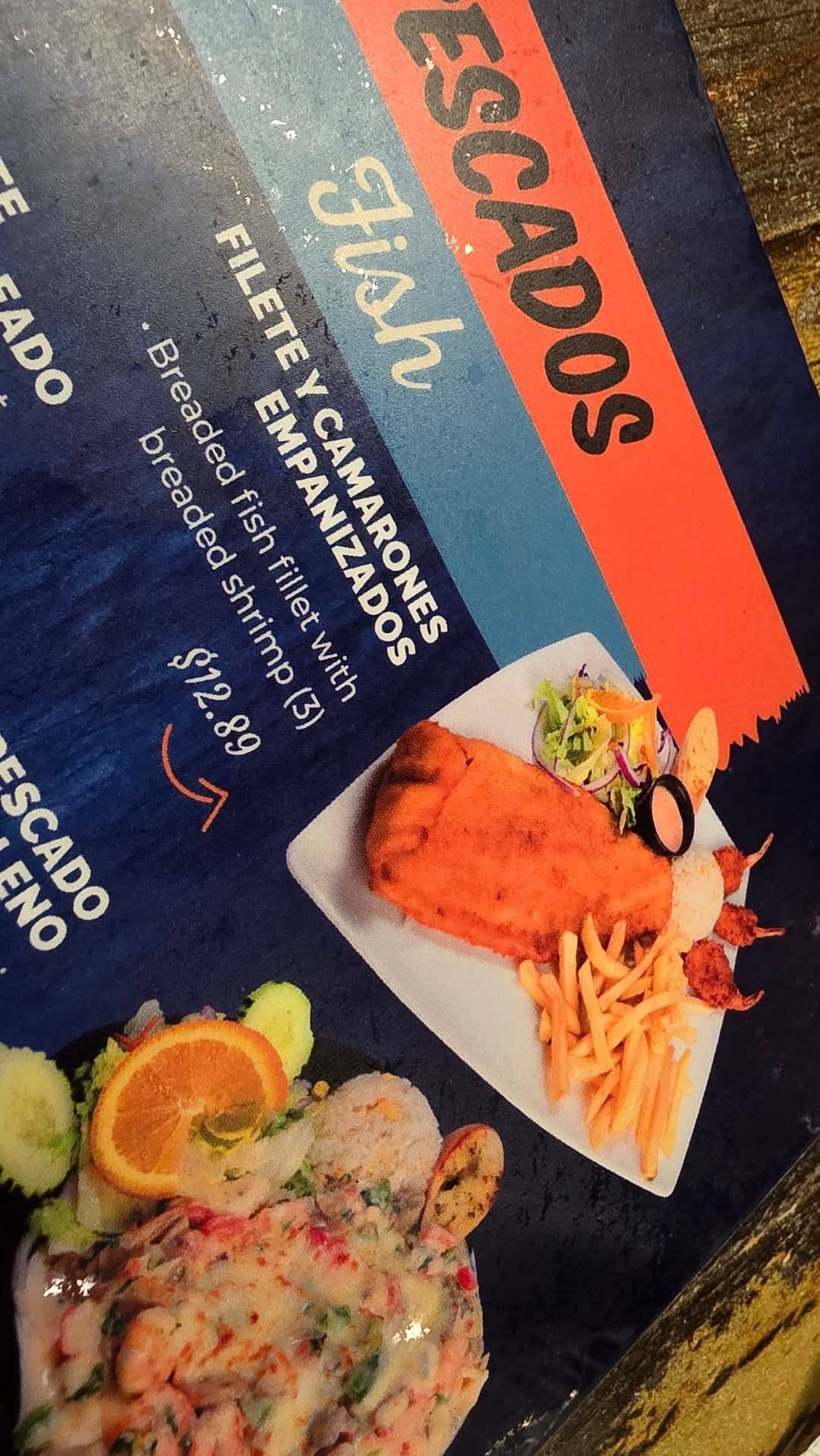Menu at Mariscos Altamar - Corpus Christi restaurant, Corpus Christi