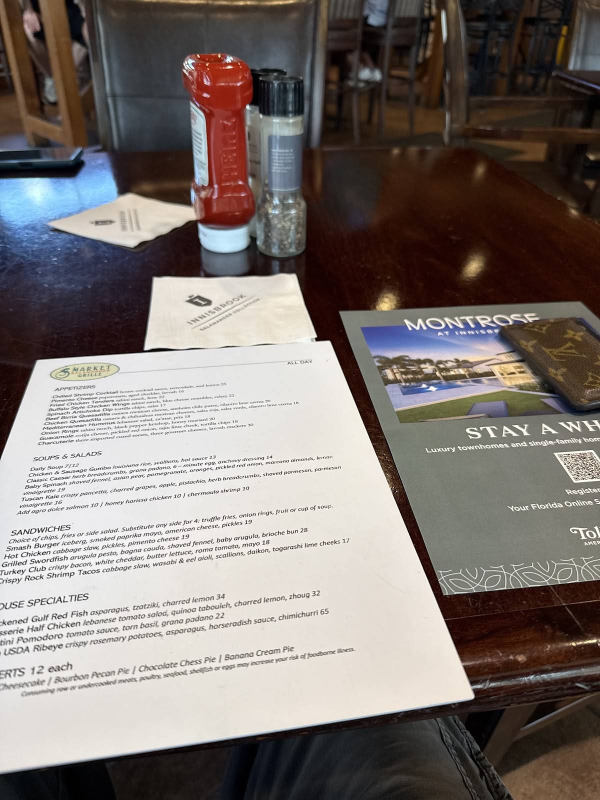 Menu at Market Salamander Grille restaurant, Palm Harbor