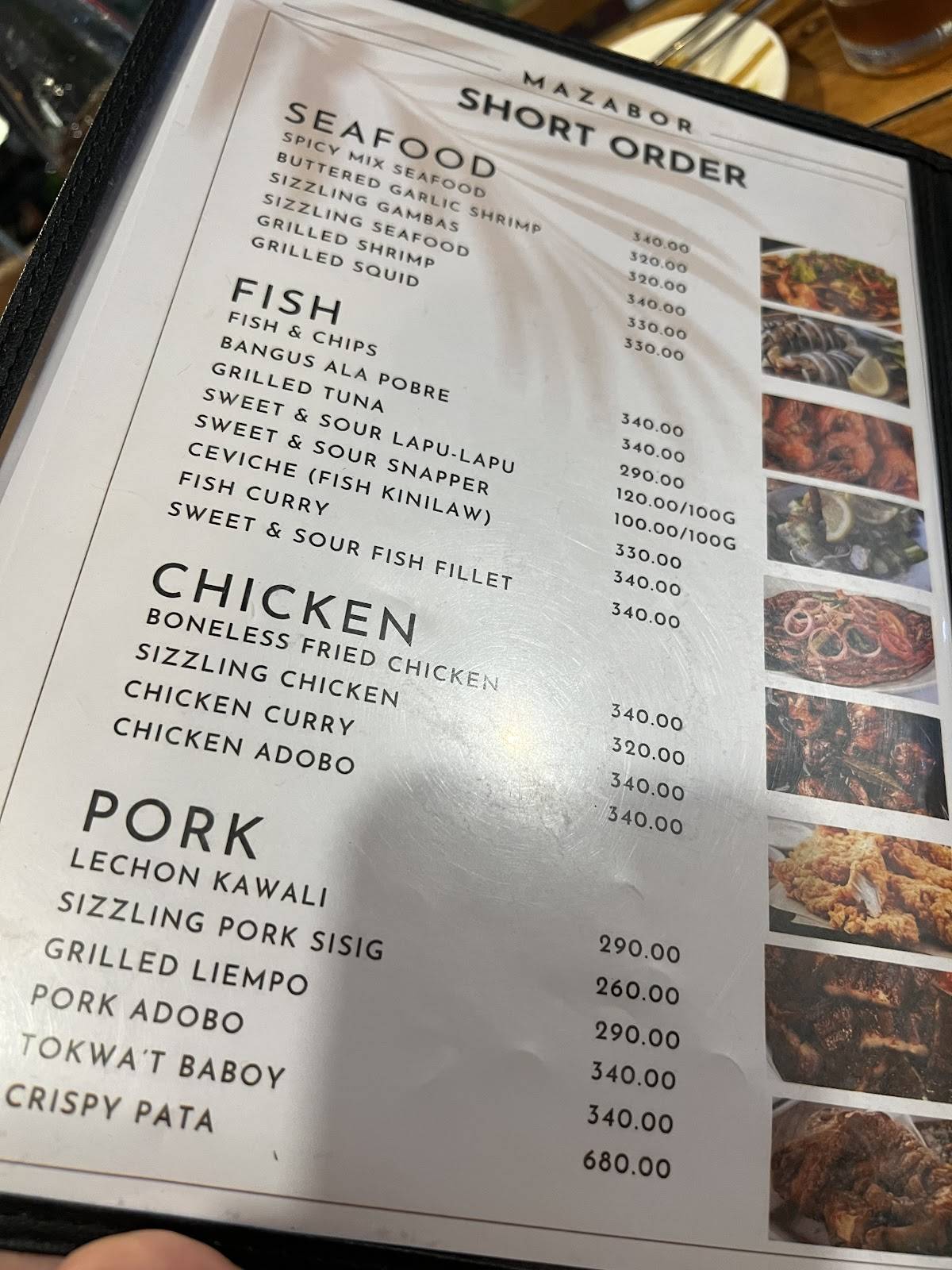Menu at DAZE SNACK HOUSE restaurant, El Nido