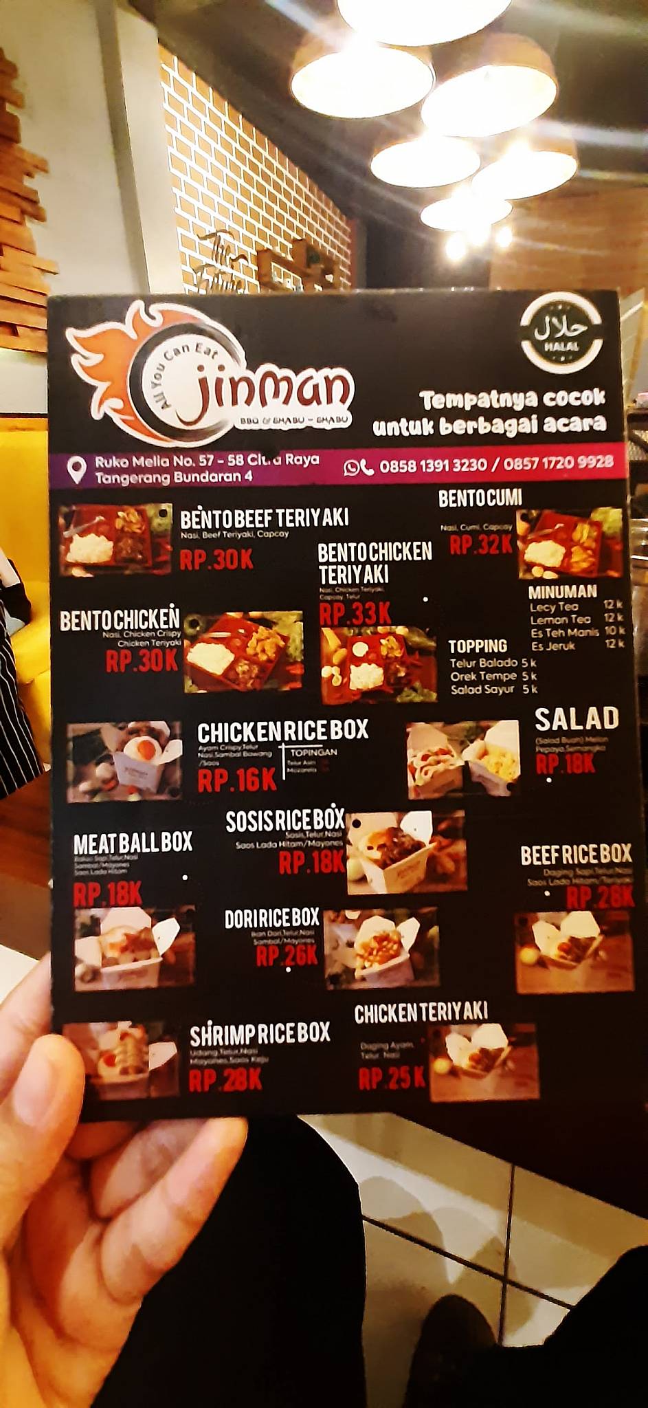 Menu at Jinman BBQ & Shabu Citra Raya, Mekar Bakti