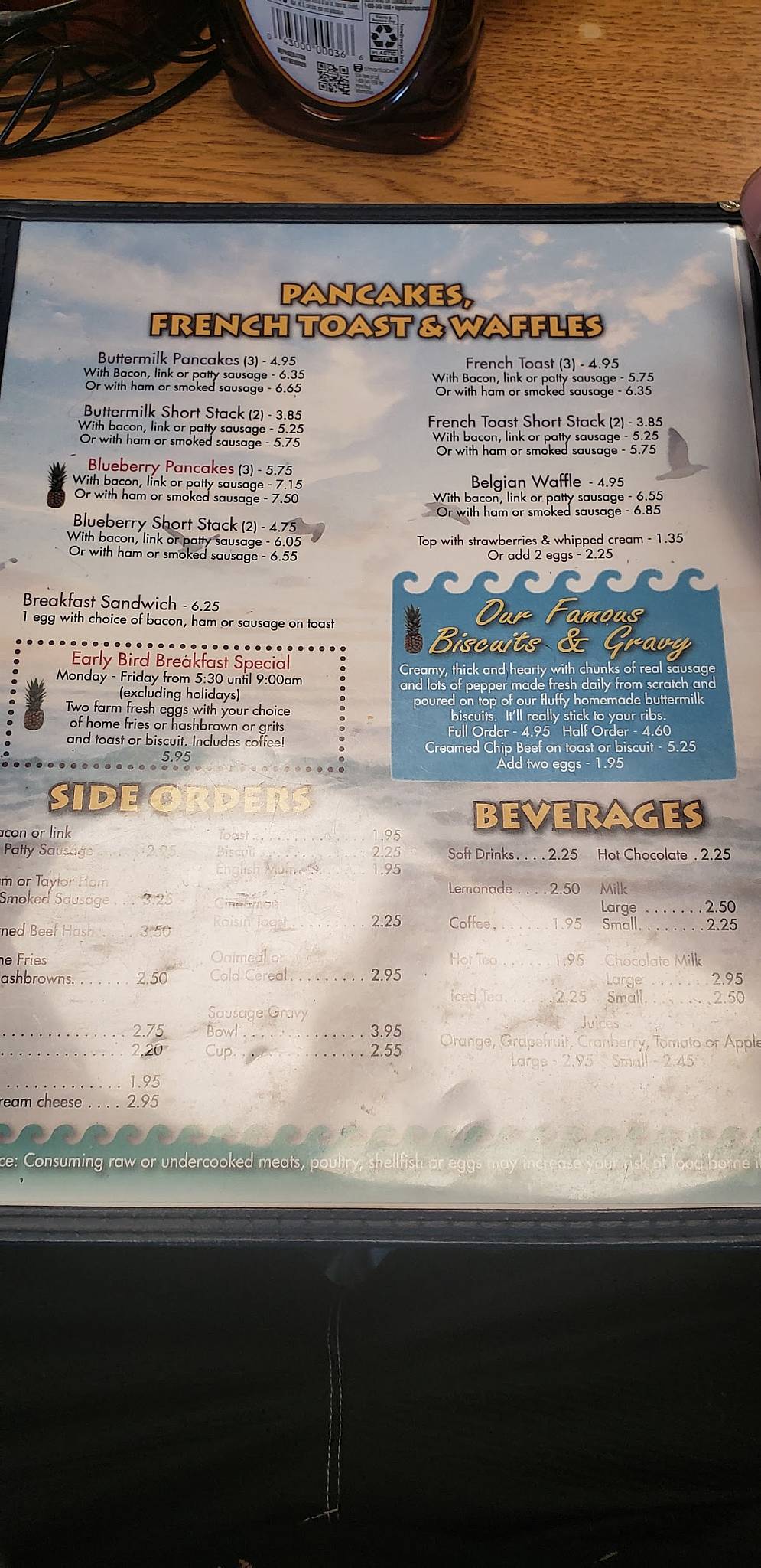 Menu at That Little Restaurant, Melbourne