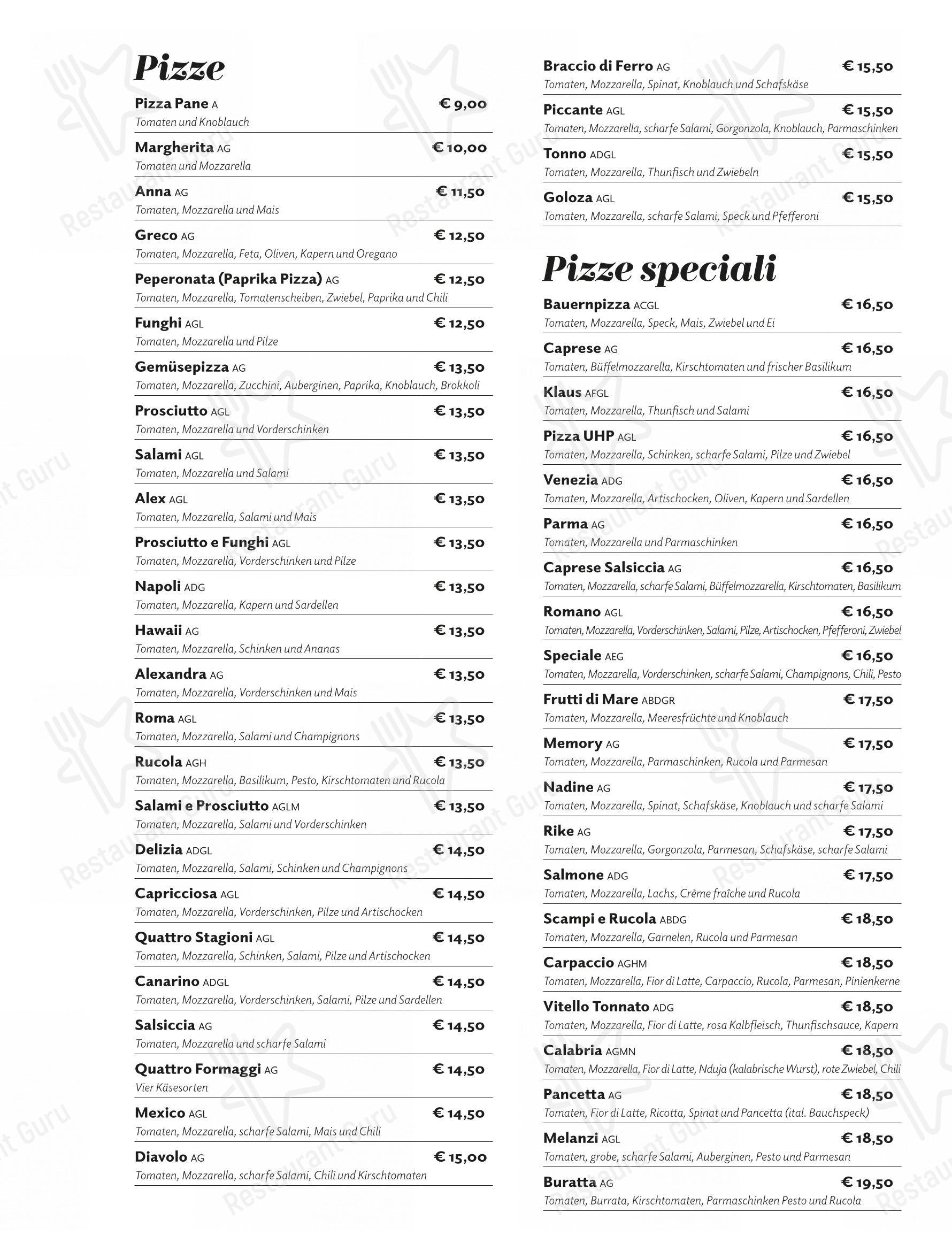 Speisekarte von Memory Cafe Bar Ristorante, Ellmau