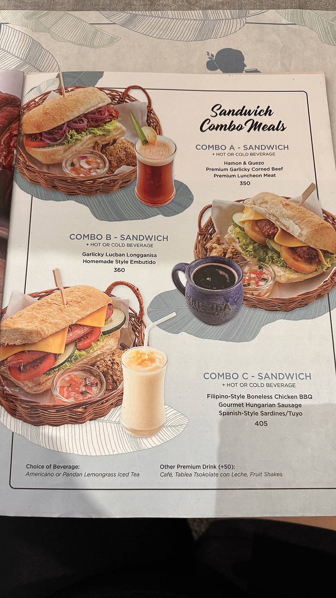 Menu at Merienda by Pan de Manila restaurant, Pasig