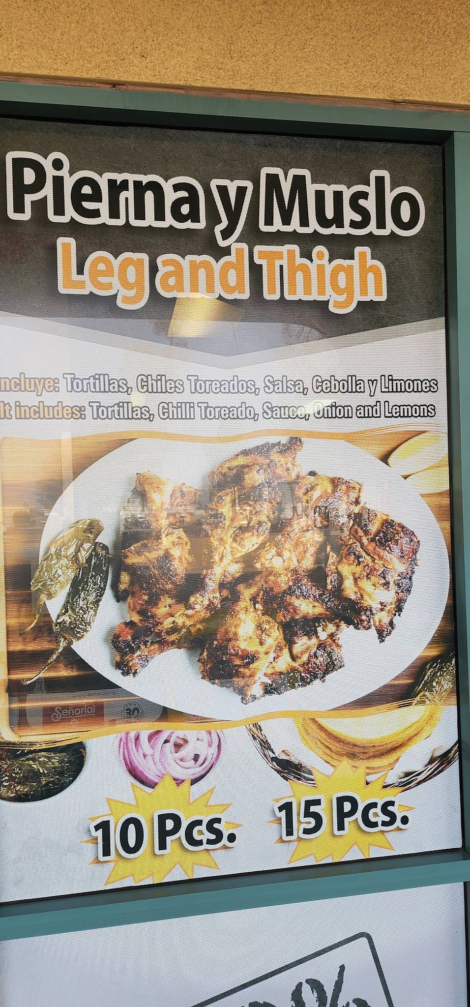 Menu at El Pollo Correteado restaurant, Mesa