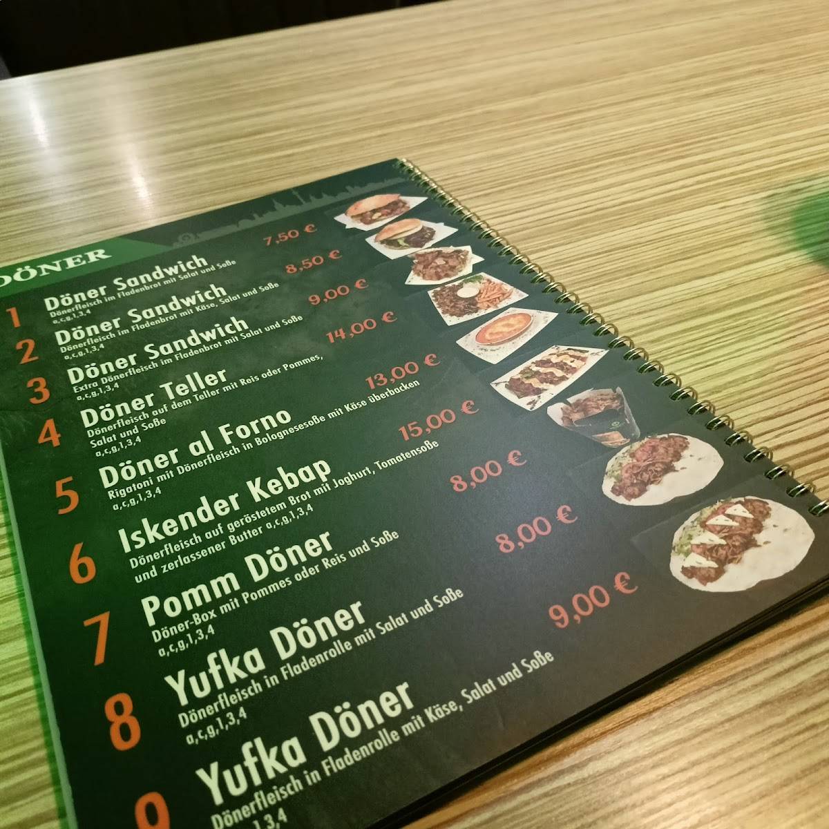 Menu at Metropol Kebap Haus restaurant, Frankfurt, Düsseldorfer Str. 19-23