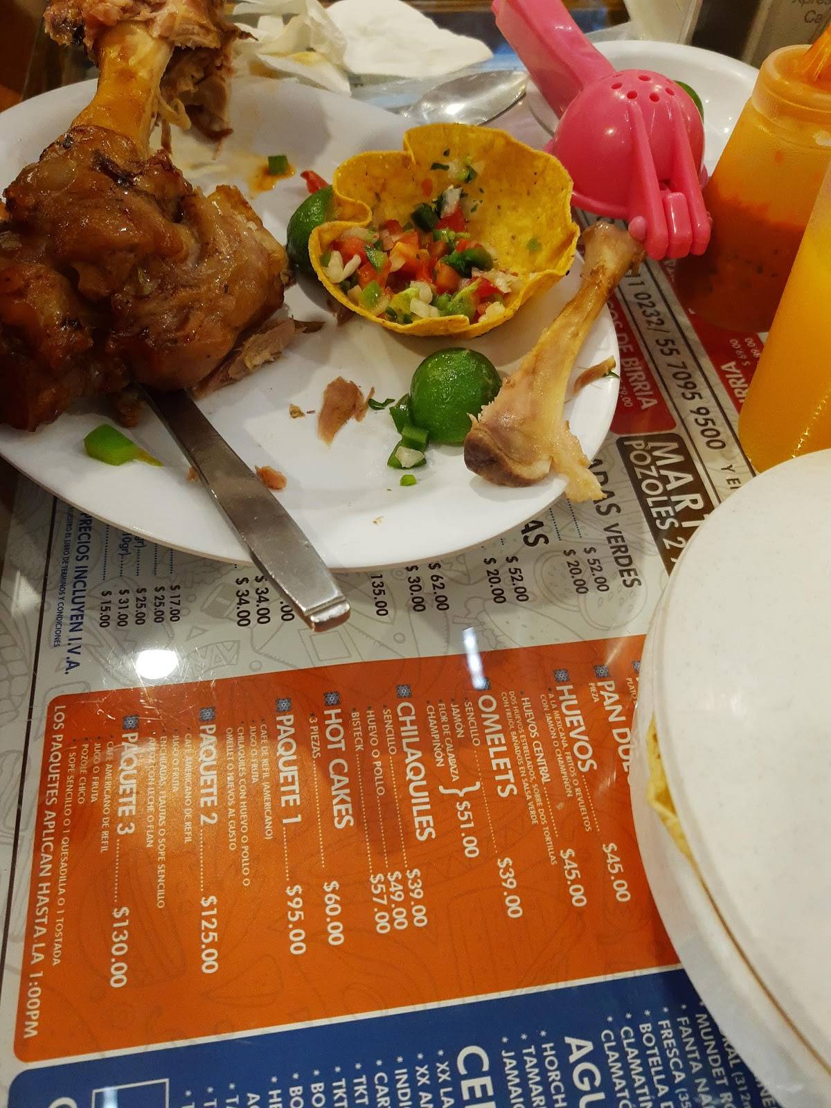 Carta del restaurante Central del Antojos, Ciudad del México