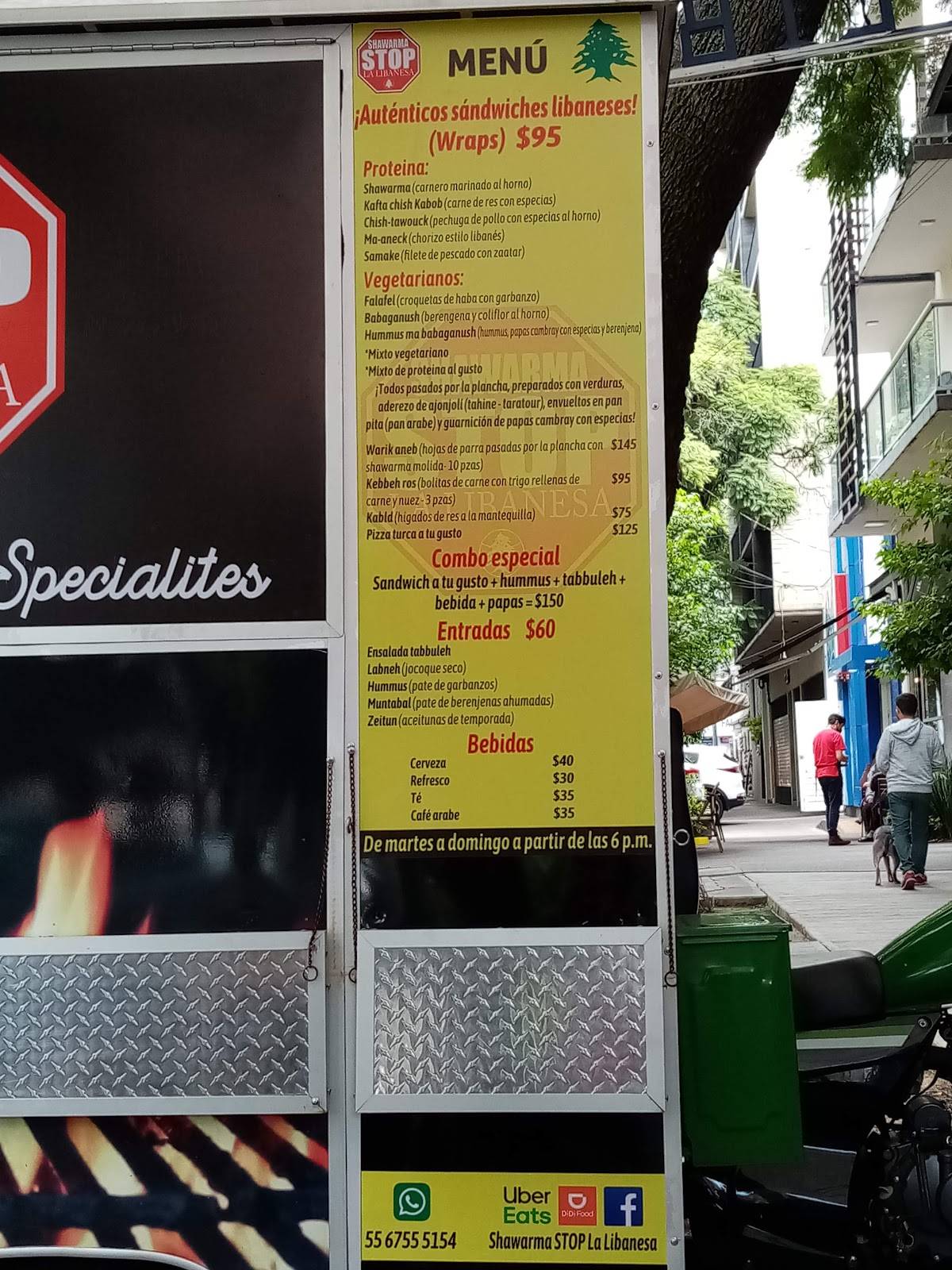 Carta del restaurante La Nueva Libanesa, Ciudad del México, C. Dr. José ...