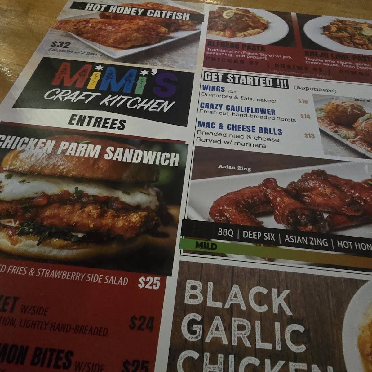 Menu at MiMi's Craft Kitchen fast food, Chicago