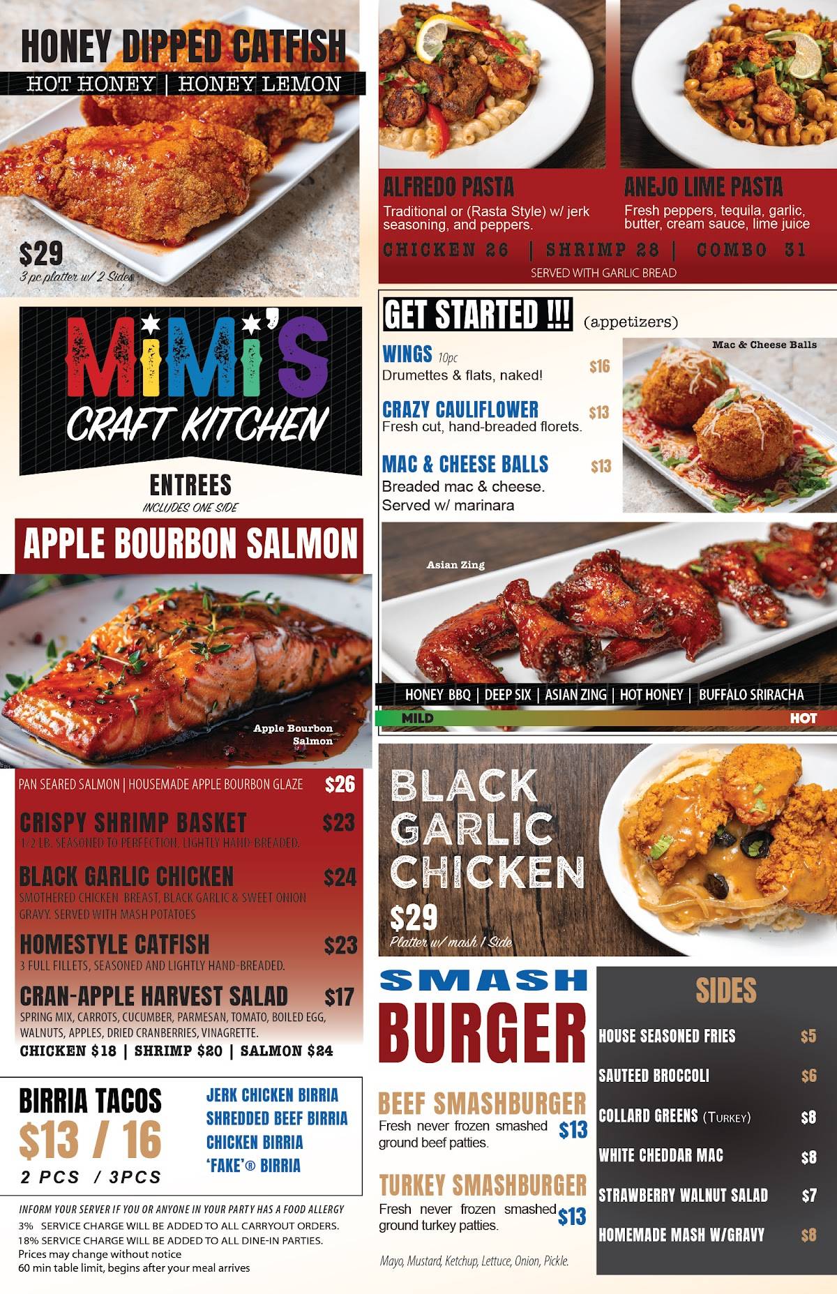 Menu at MiMi's Craft Kitchen fast food, Chicago