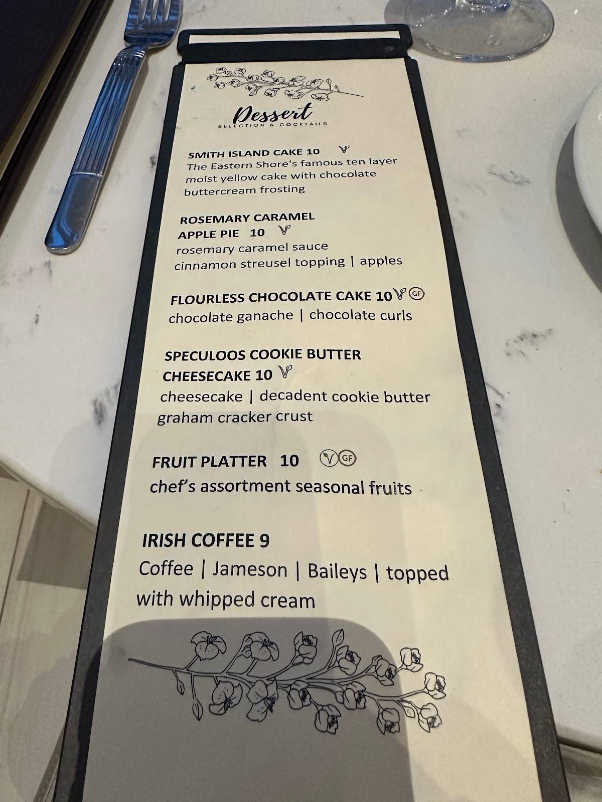 Menu at Michener’s Library pub & bar, Cambridge