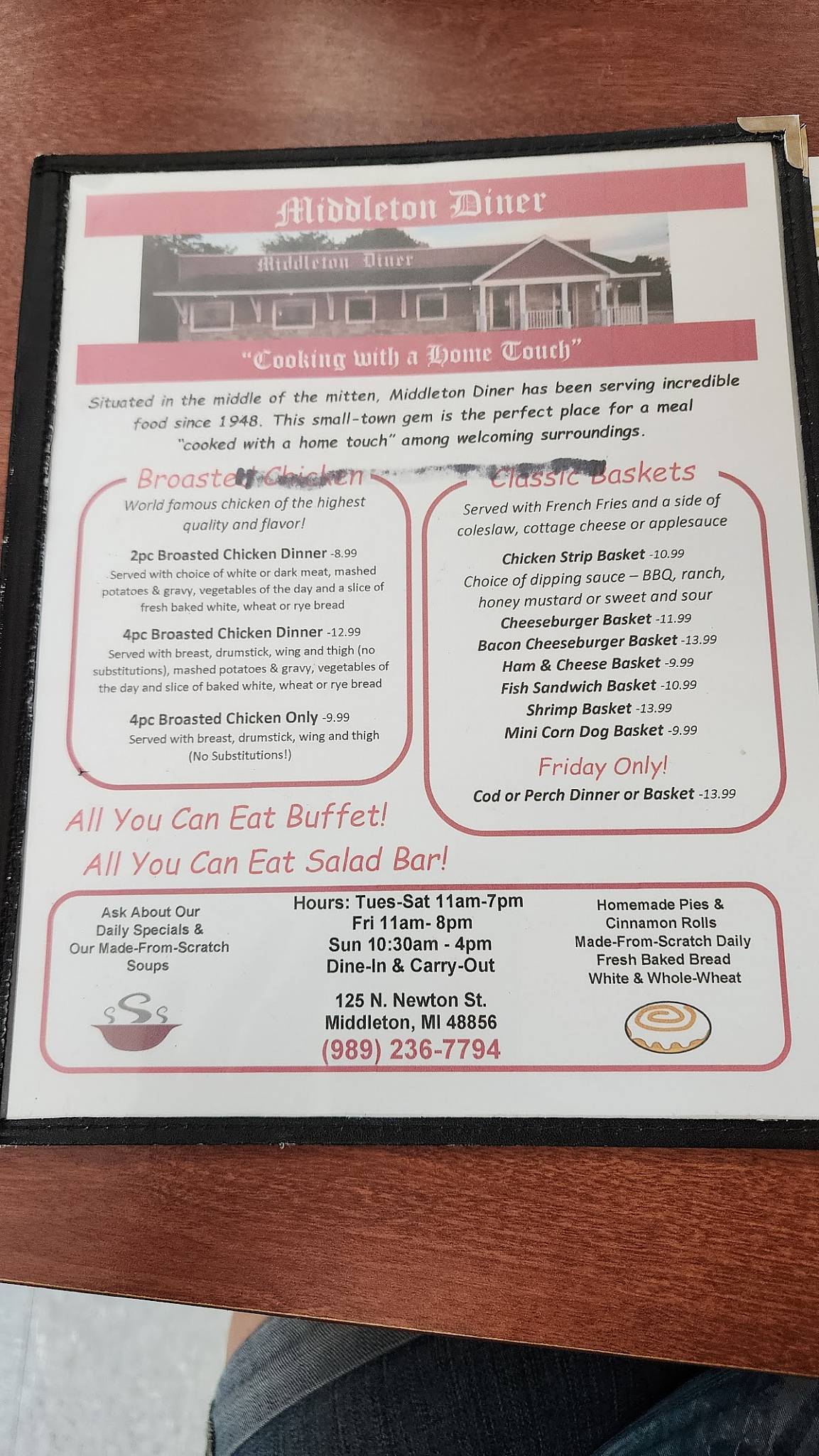 Menu at Middleton Diner restaurant, Middleton