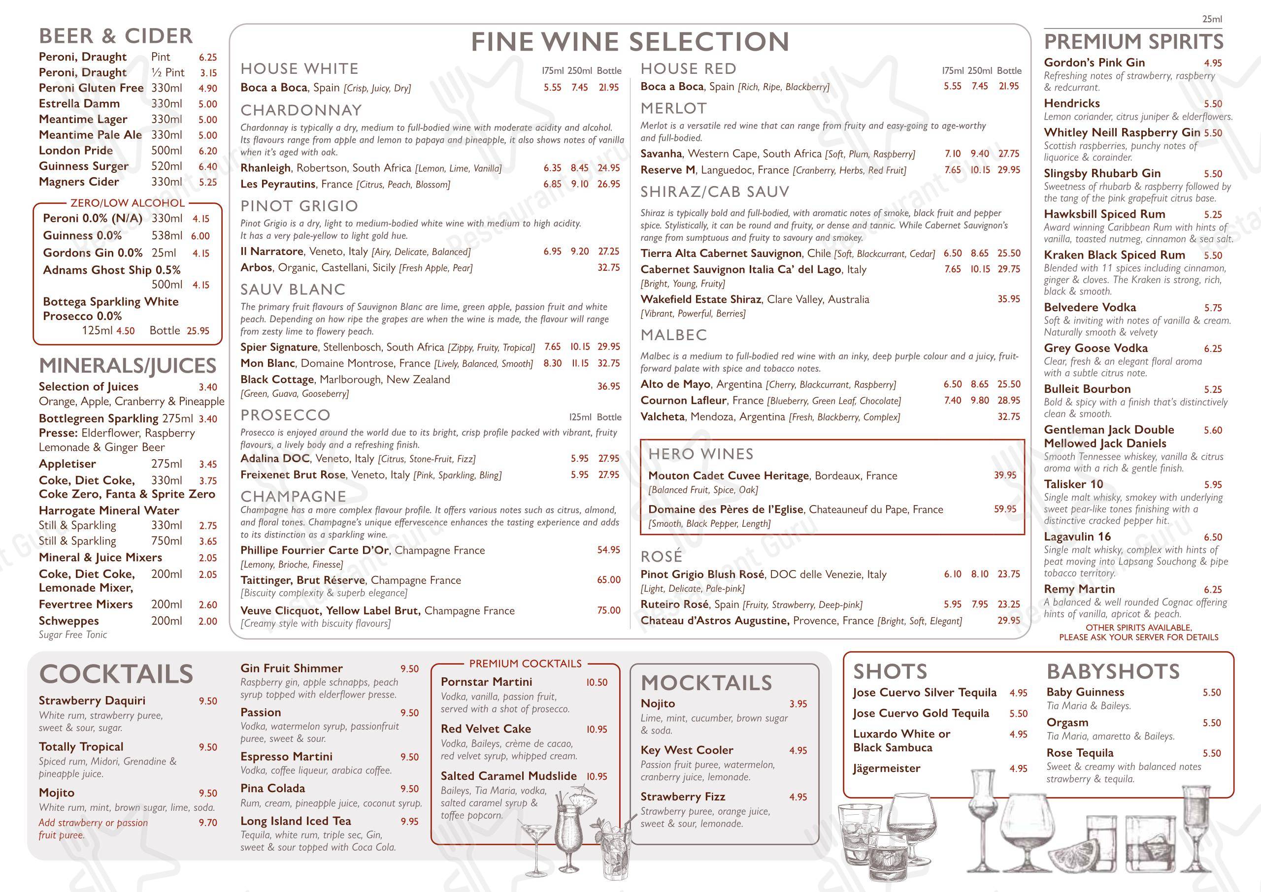 Menu at Middletons Norwich pub & bar, Norwich, 11-15 Timber Hill