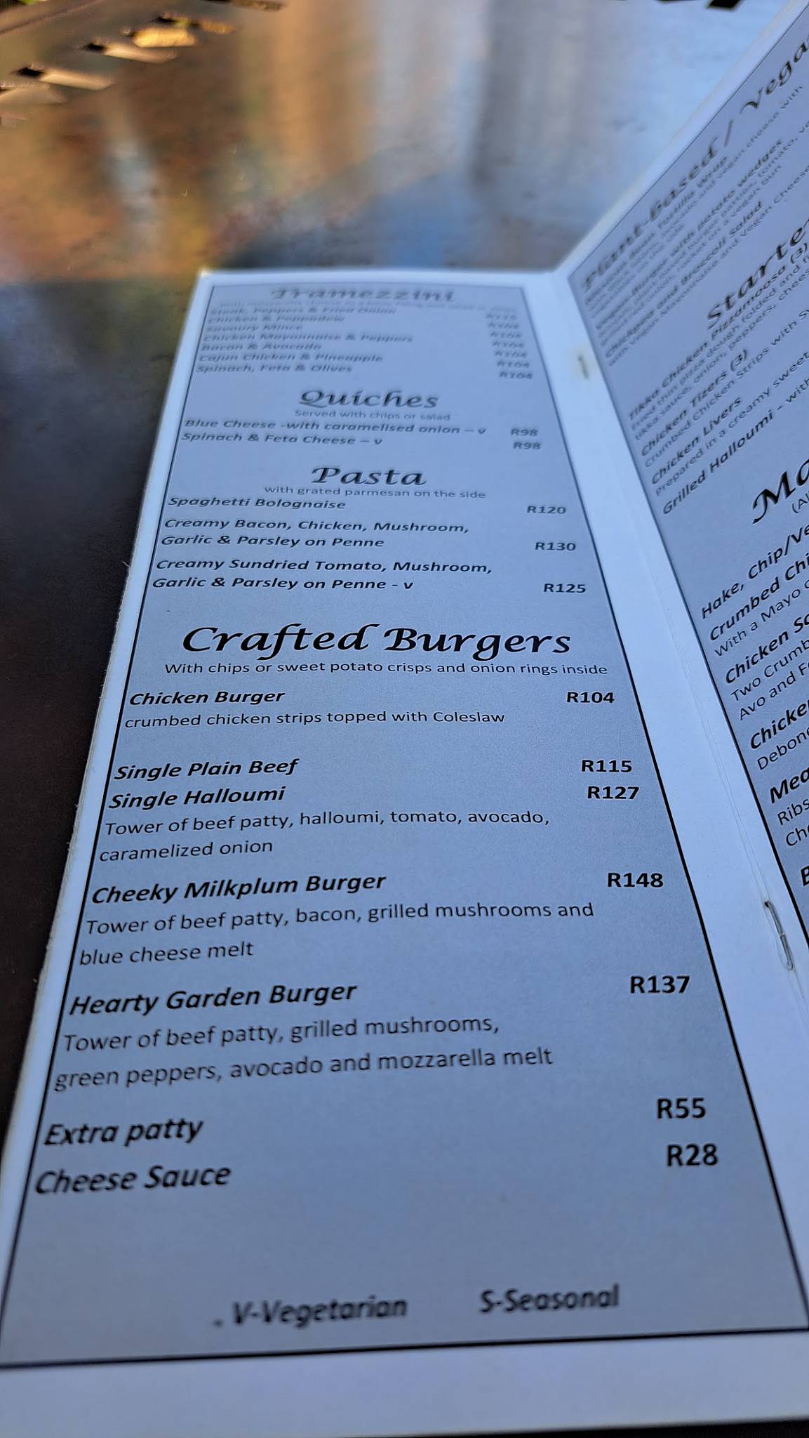 Menu at Milkplum Cafe, Pretoria, 2 Cussonia Ave